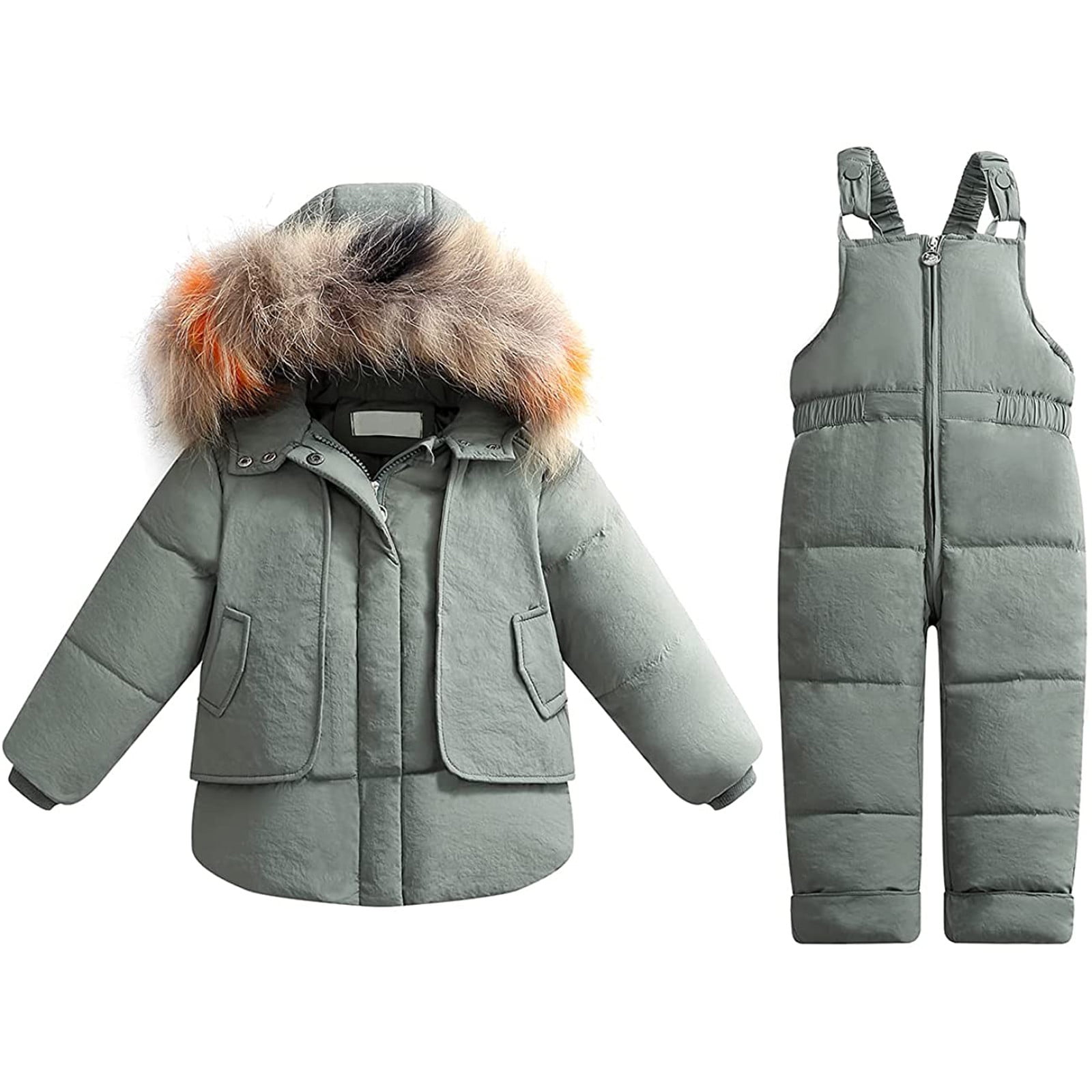 KTMKH Toddler Kids Baby Boys Girls Snowsuit Winter Clothes Jumpsuit ...