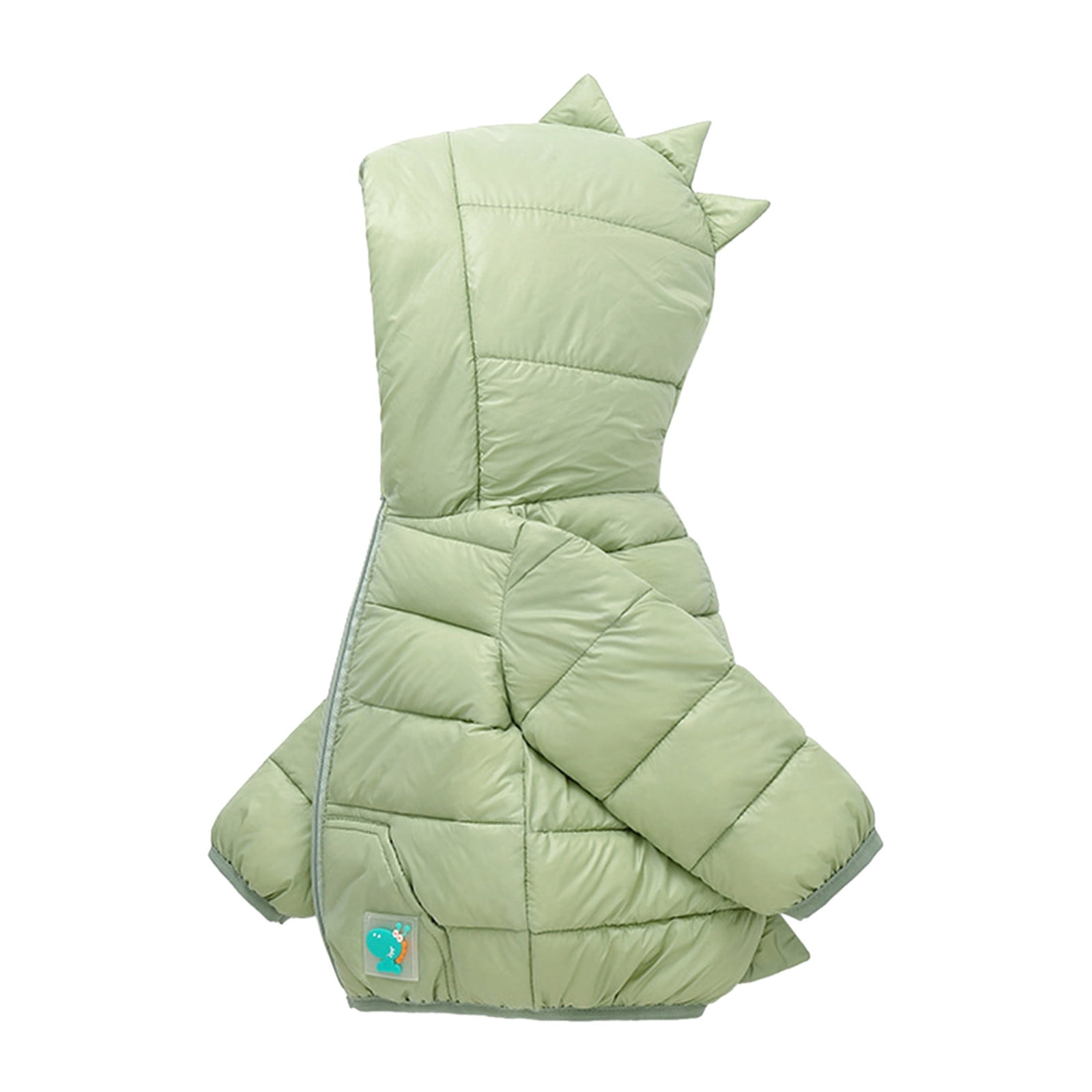 Toddler Kids Baby Boys Girls Winter Warm Solid Dinosaur Padded Coats Outerwear Hooded Jacket ...