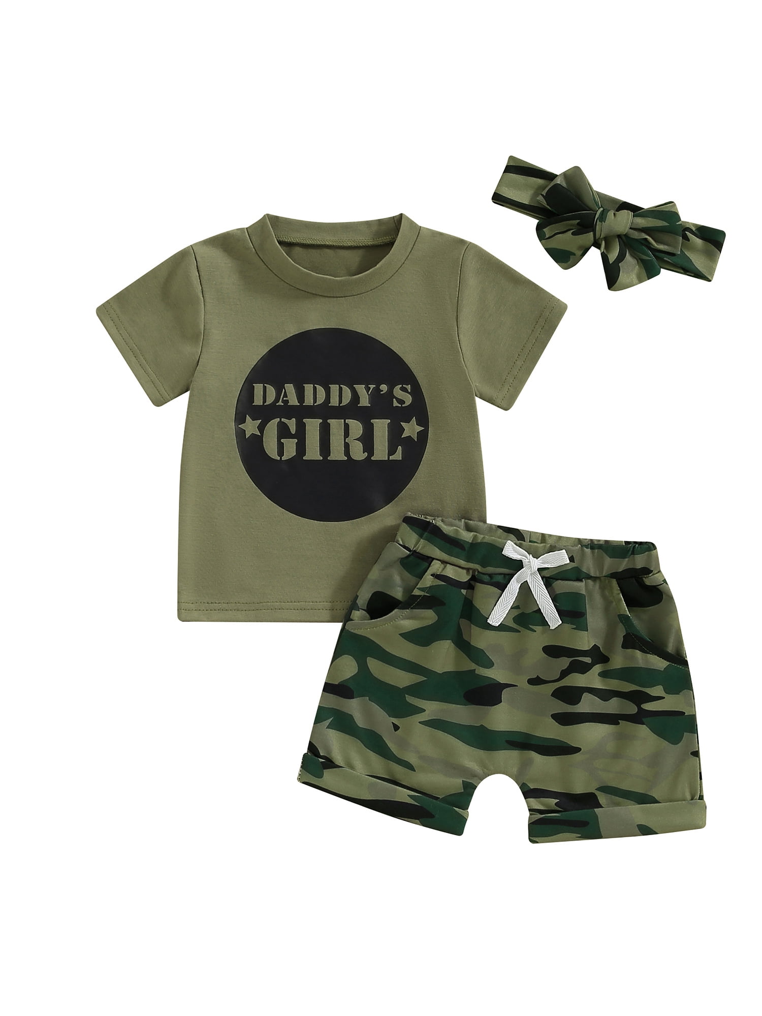 Toddler Kids Baby Girls Camouflage Clothes 1T 2T 3T 4T 5T Summer ...