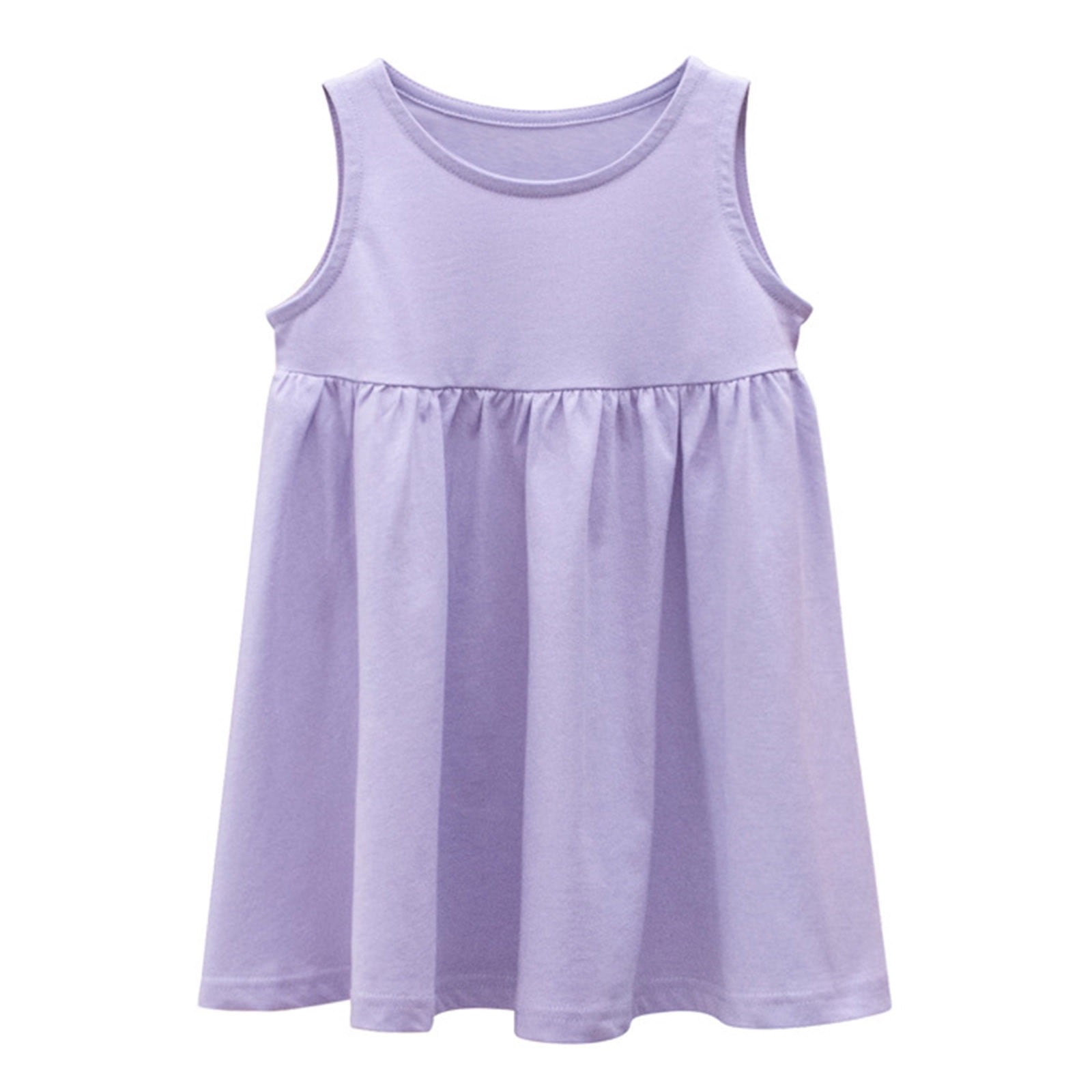 Toddler Kids Baby Girls Sleeveless Casual A-Line Twirly Skater Dress ...