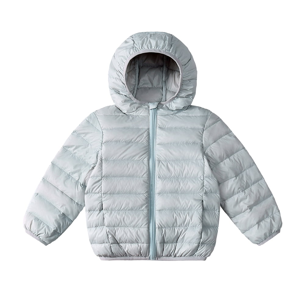 Toddler Kids Casual Lightweight Hooded Down Jacket Packable Winter Warm ...