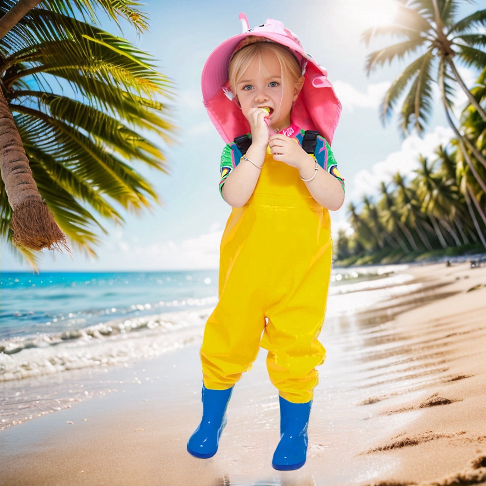 Toddler Kids Chest Waders Fishing Youth Waders Waterproof Trousers with ...