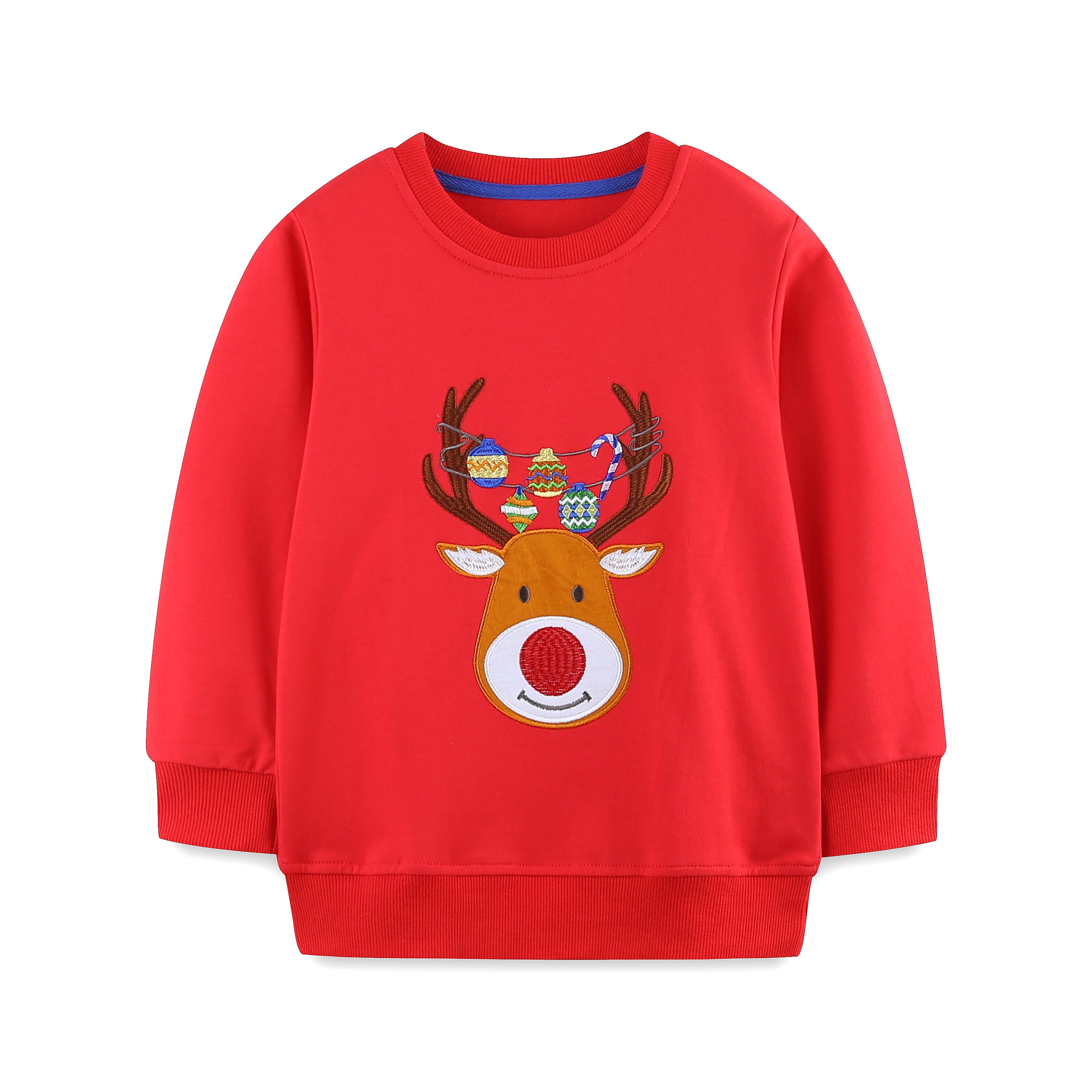 Toddler Kids Christmas Reindeer Print Sweatshirt Boys Girls Christmas ...