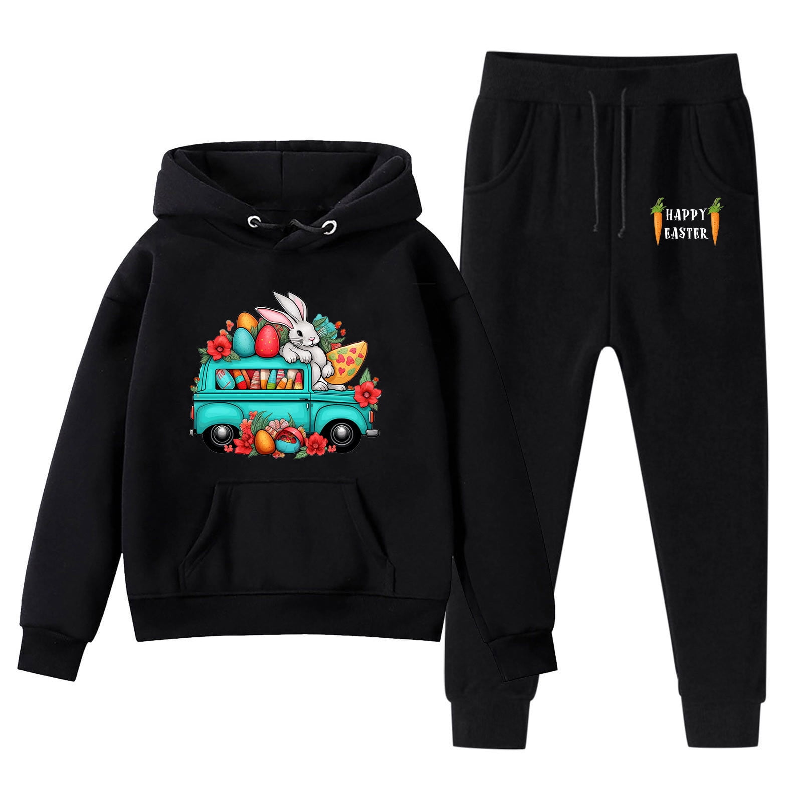 Toddler Kids Clothes Sets Hoodies Sweatshirt + Sweatpants Set Tracksuit ...