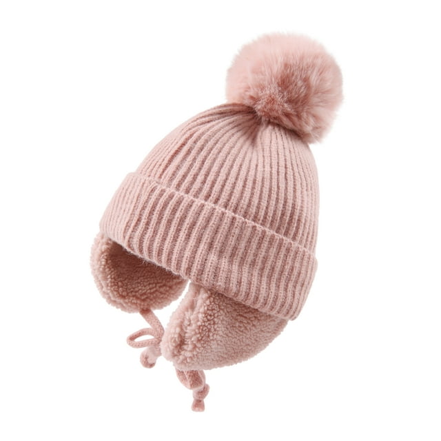 Toddler Kids Fleece Cap With Ear Flap Baby Boys Girls Infant Cotton ...