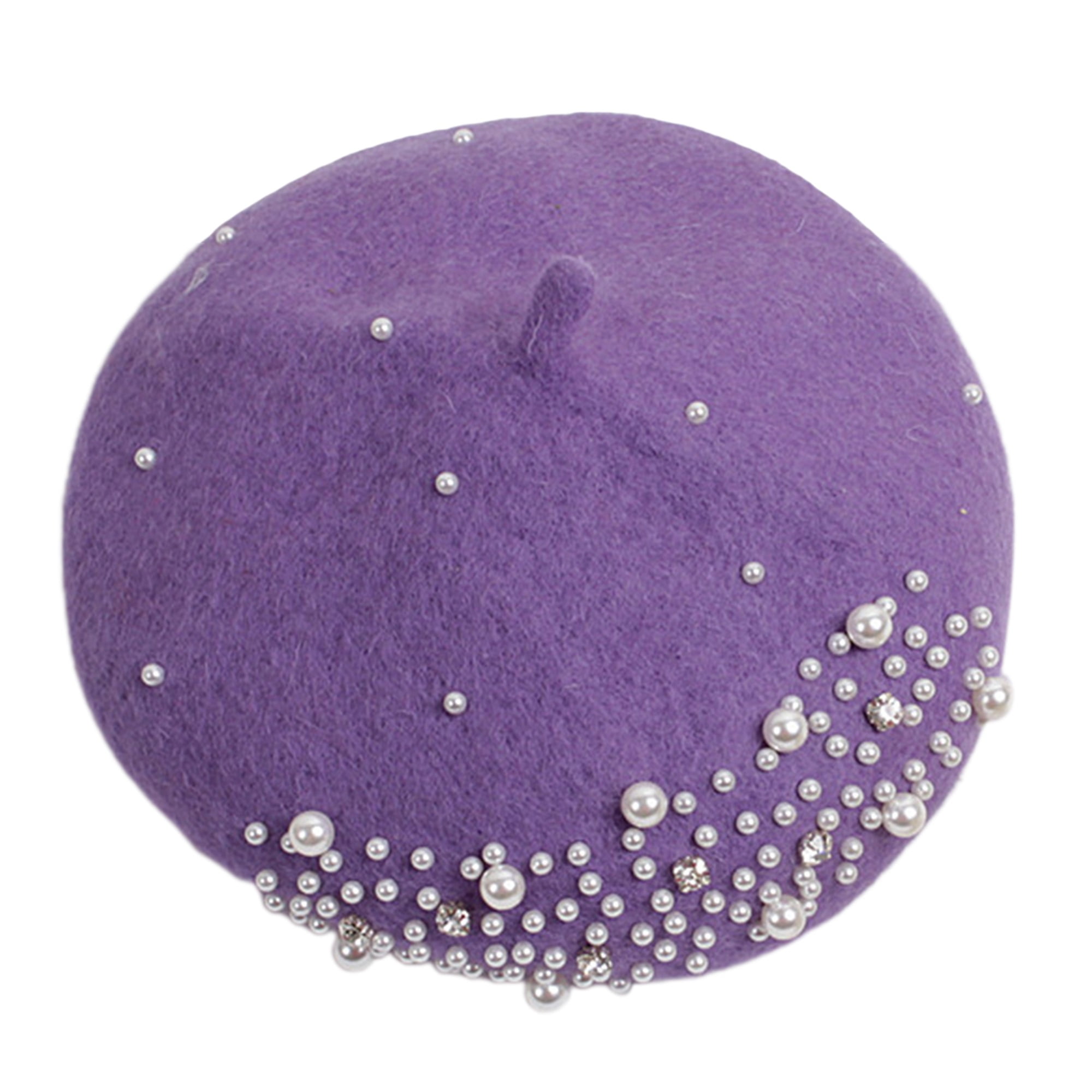 Toddler Kids Girls Berets Hat Fashion Pearl Princess Wool Cap - Walmart.com