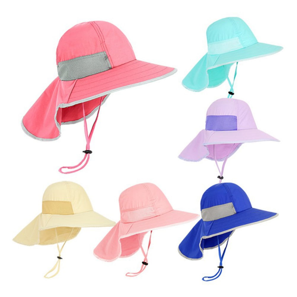 Toddler Kids Girls Boys Sun Hat Summer UPF 50+ Protection Caps Wide ...