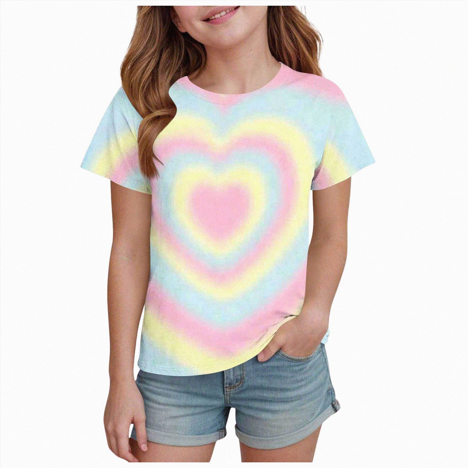Toddler Kids Girls T-Shirts Short Sleeve Shirt for Girls 1t 2t 3t 4t 5t ...