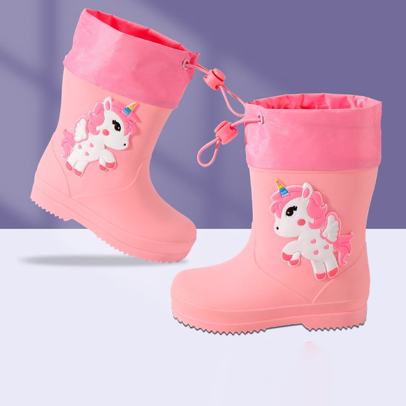 Toddler Kids Rain Boots Baby Rain Shoes Children Easy On Waterproof ...