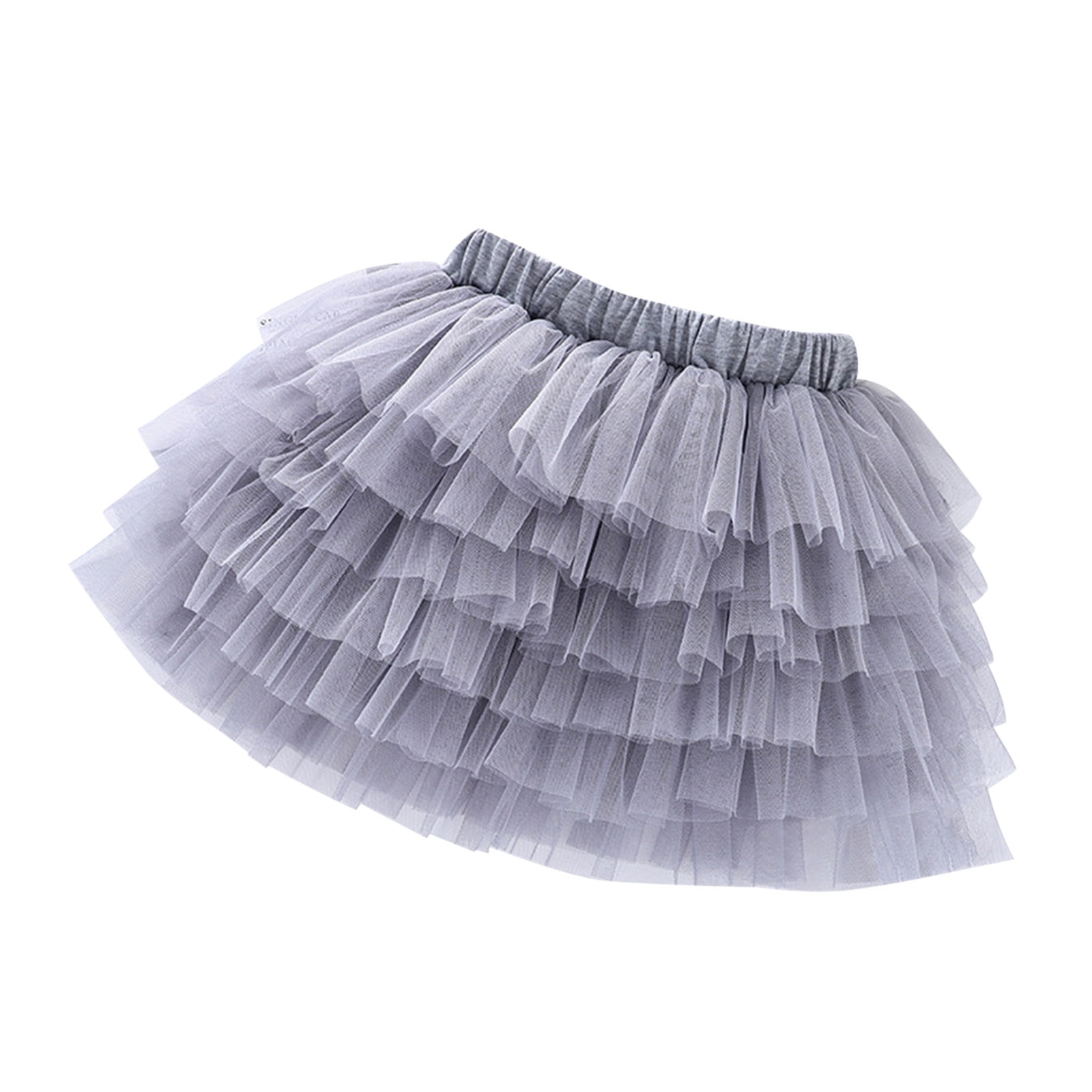Toddler Kids Solid Color Tulle Tutu Tiered Skirt Princess Party Skirt ...