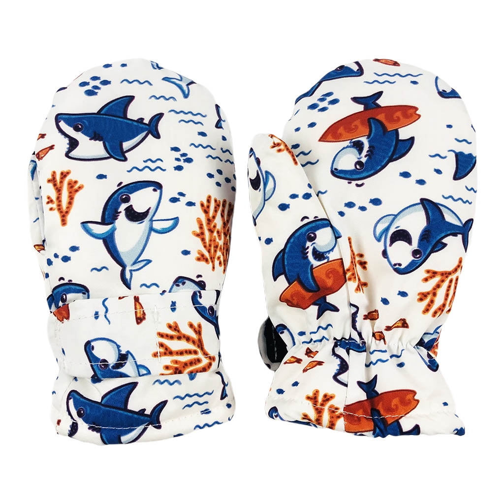 Toddler Kids Waterproof Winter Snow Gloves Cartoon Animal Patterns ...