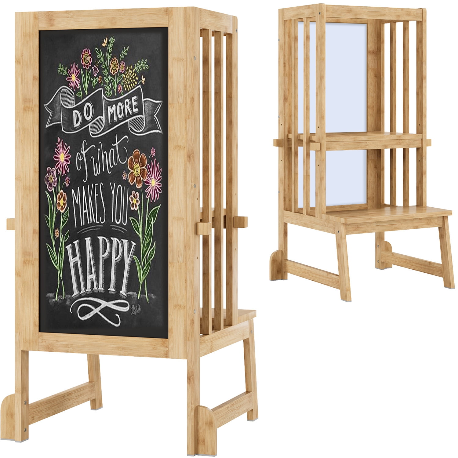 Toddler Kitchen Step Stool with Safety Rail,Toddler Tower Adjustable ...