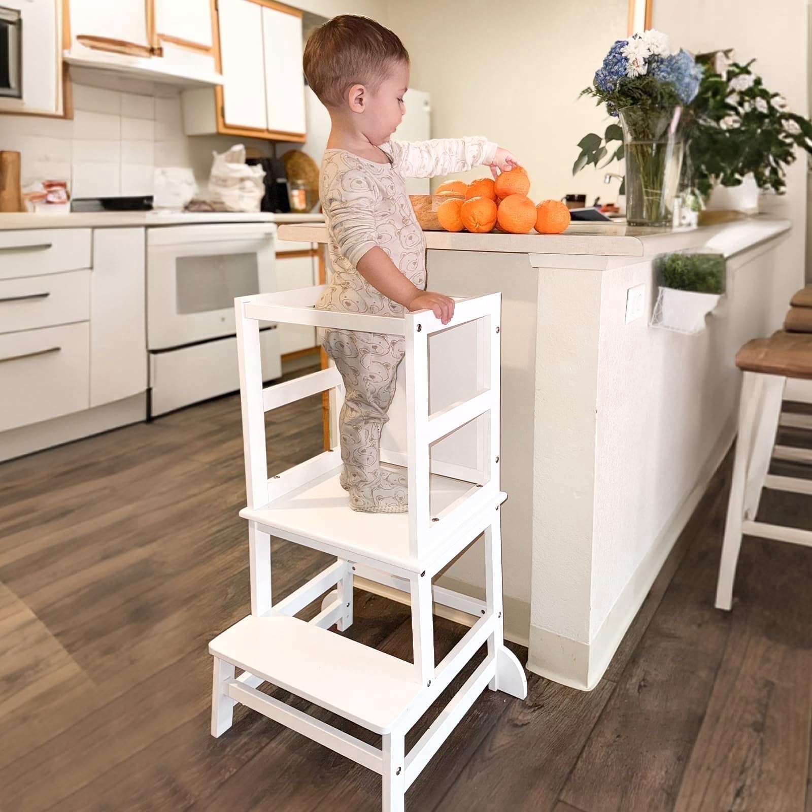 G TALECO GEAR Toddler Kitchen Stool Helper, Step Stool for Kids with ...