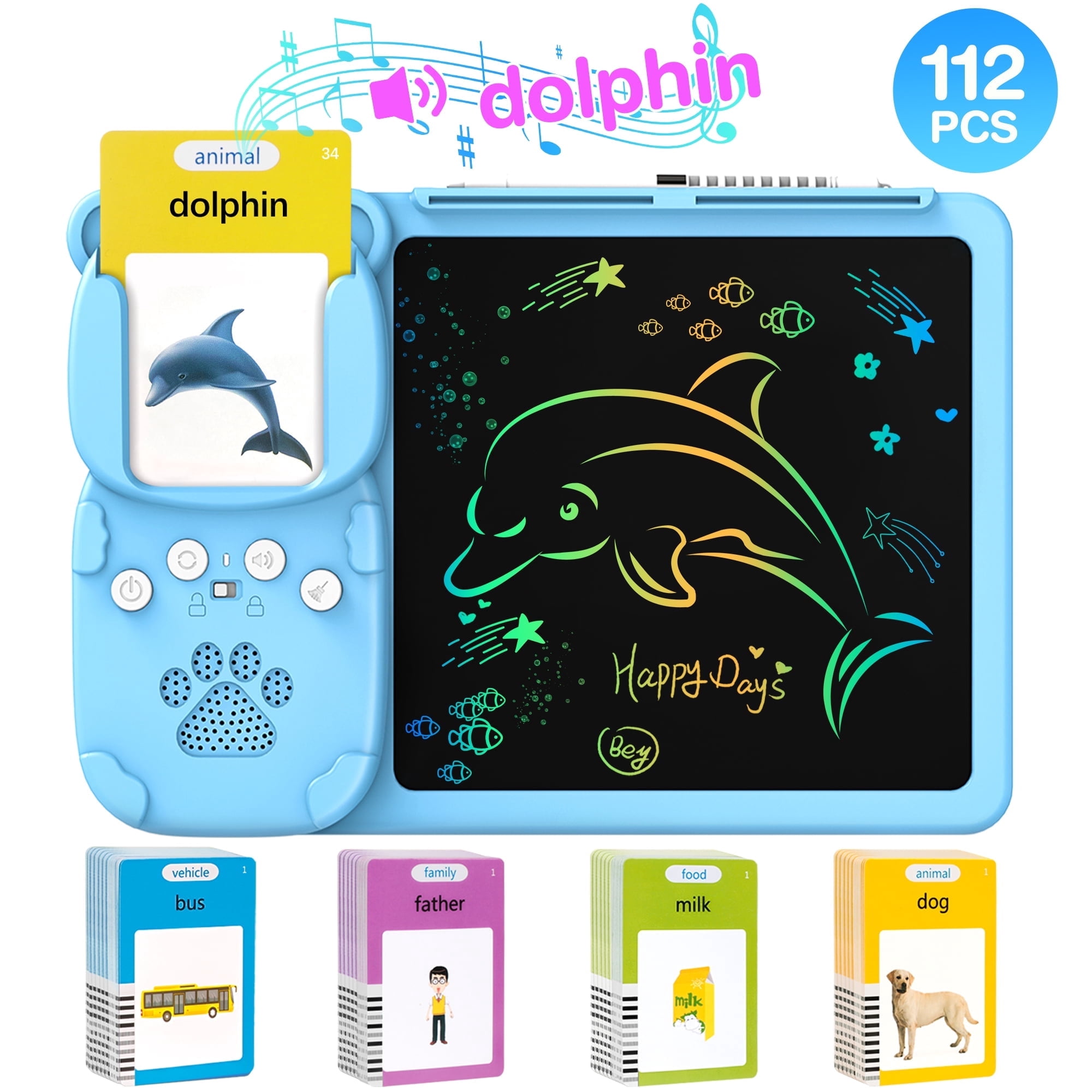 Xueyu 224 Words Talking Flash Cards, Learning Tablet with Writing Board ...