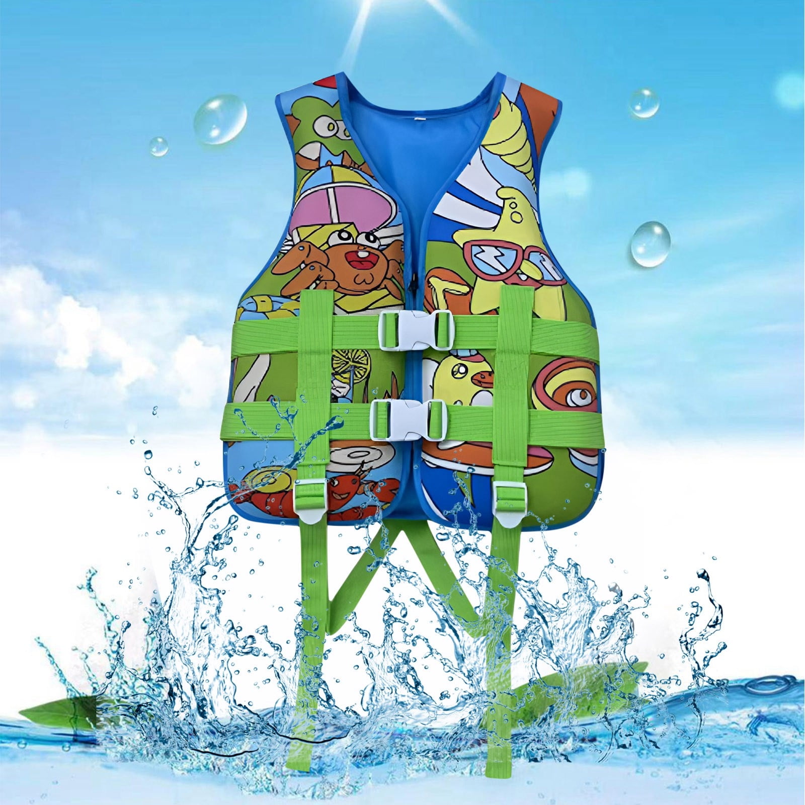 Toddler Life Jacket Kids Floaties Boys Girls Swim Float Jacket Buoyancy ...