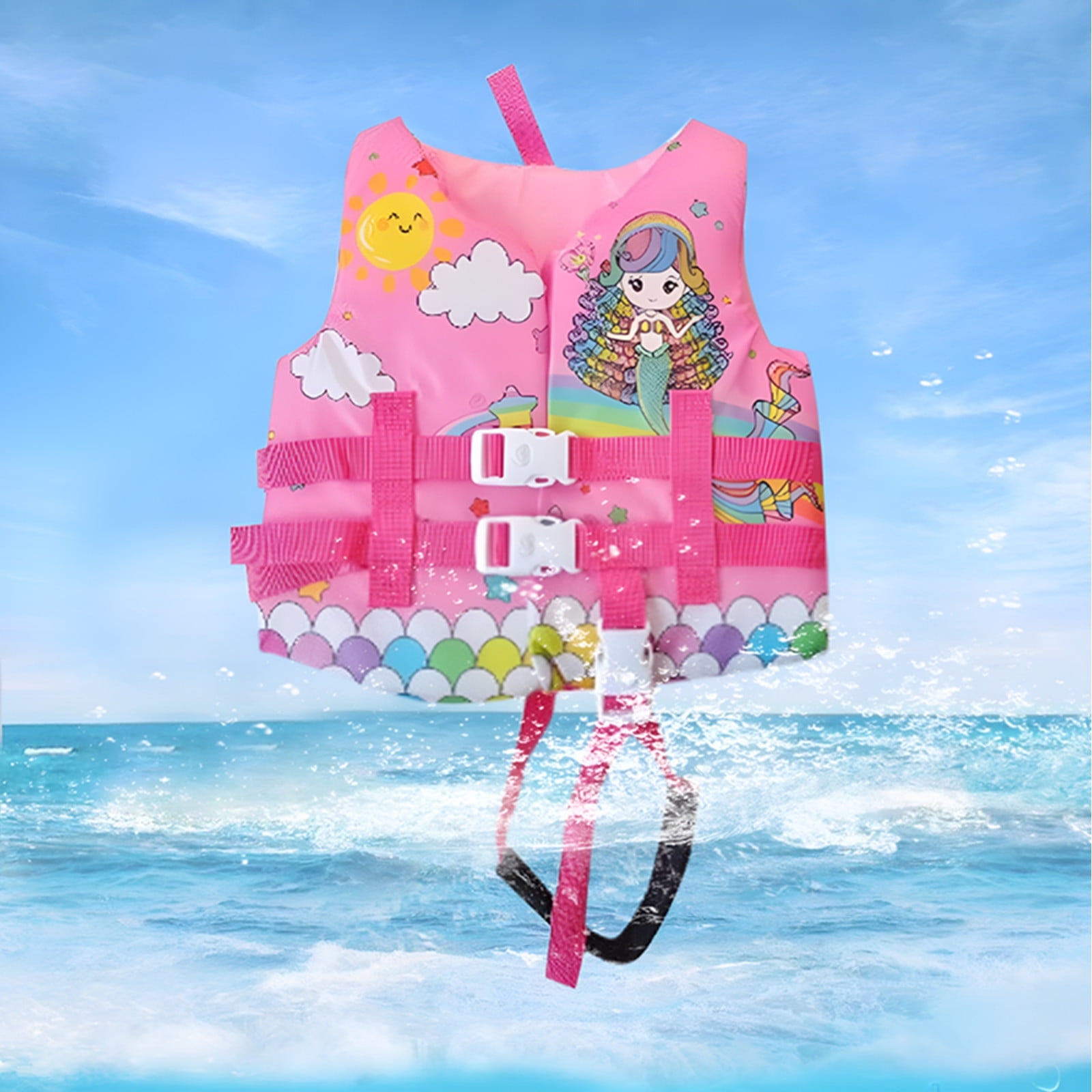 Toddler Life Vest Children Cartoon Print Swimming Life Jacket Flotation Vest Life Vest Life ...