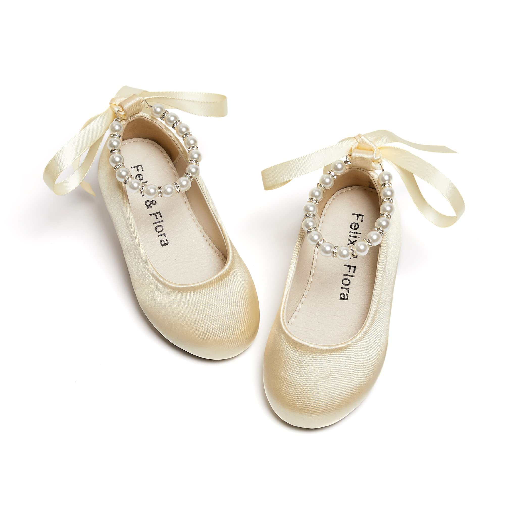 Toddler Little Girl Champagne Gold Dress Shoes Size 13 - Girl Ballet ...
