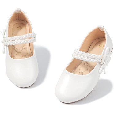 Felix & Flora Girls Gold Dress Shoes Mary Jane Ballet Flats Party ...