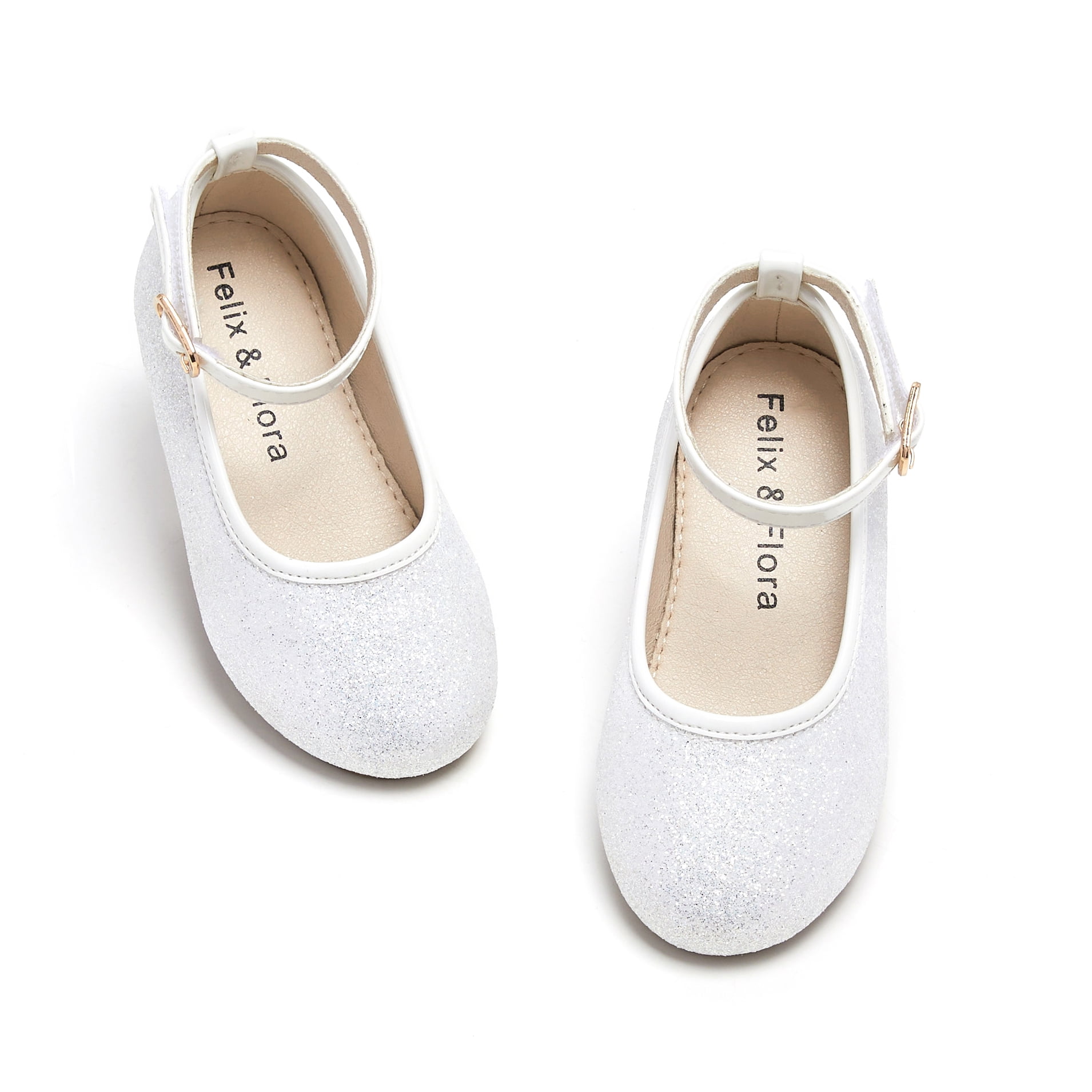 Felix & Flora Toddler Little Girl White Ballet Flats Size 11 - Dress ...