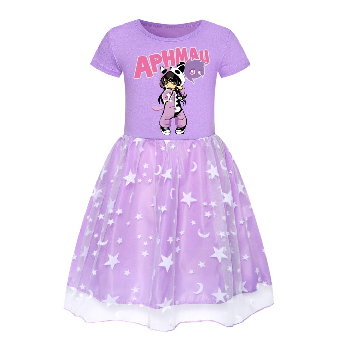 Toddler Little Girls Casual Dresses Cotton Crew Neck Graphic Cartoon ...