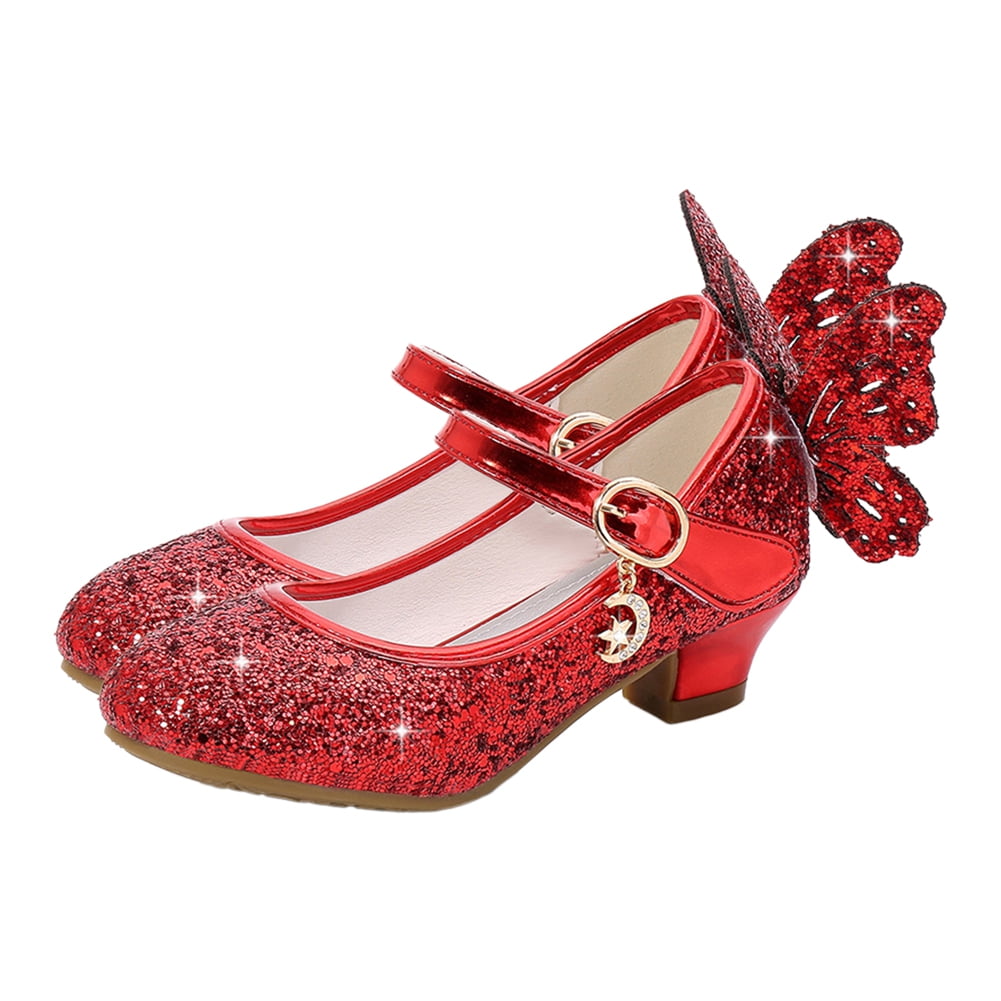 Toddler Little Girls Princess Cosplay Performance Shoes Sequins Wedding ...