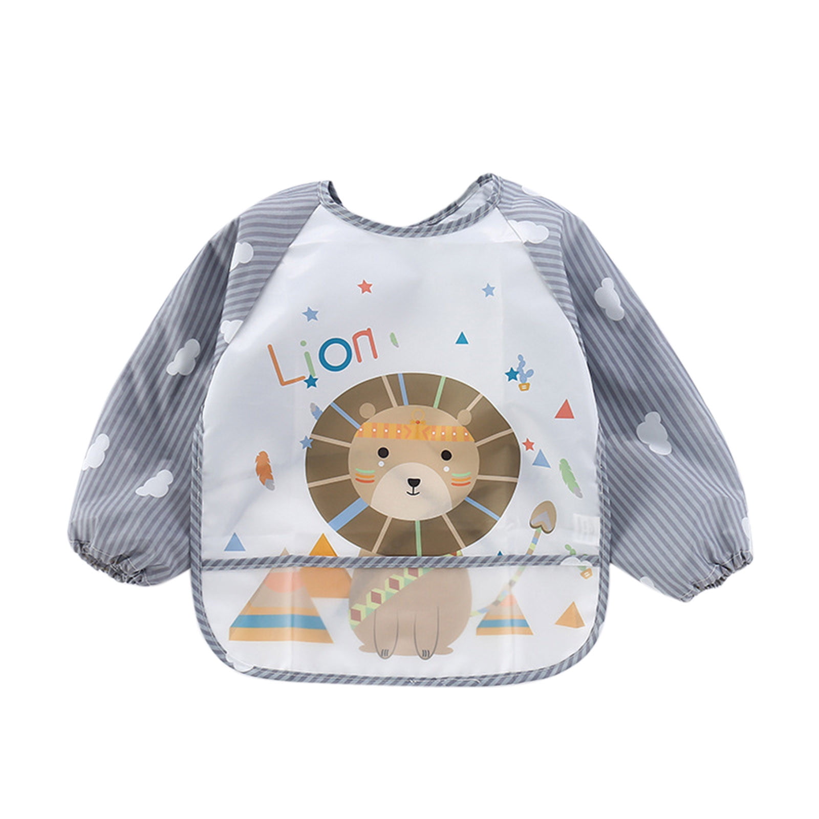 Toddler Long Sleeve Baby Bibs Waterproof Sleeved Bib Soft Cartoon for ...