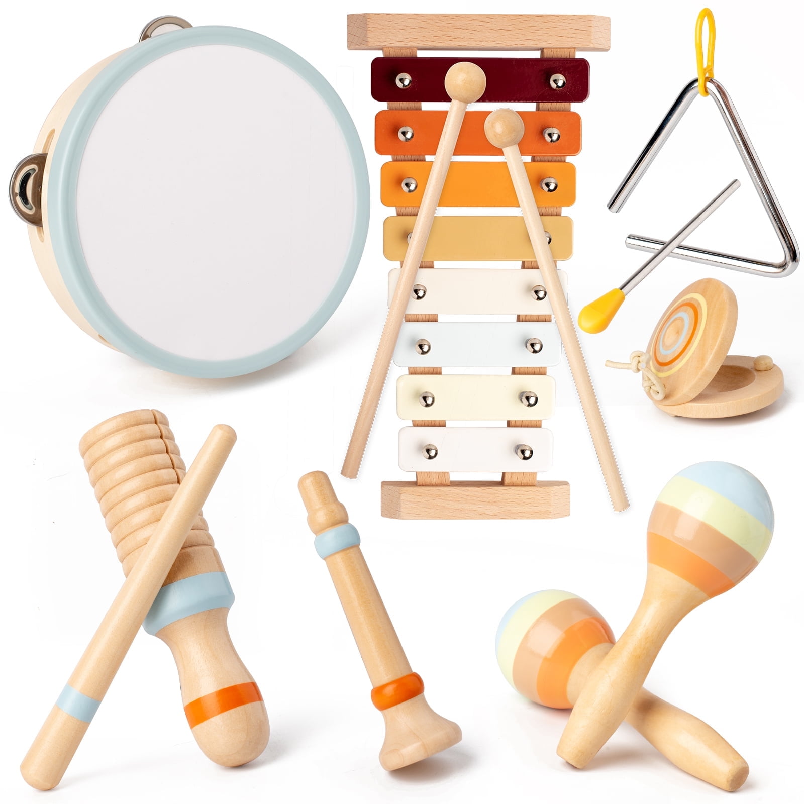 Toddler Musical Instruments Set Montessori Wooden Percussion ...