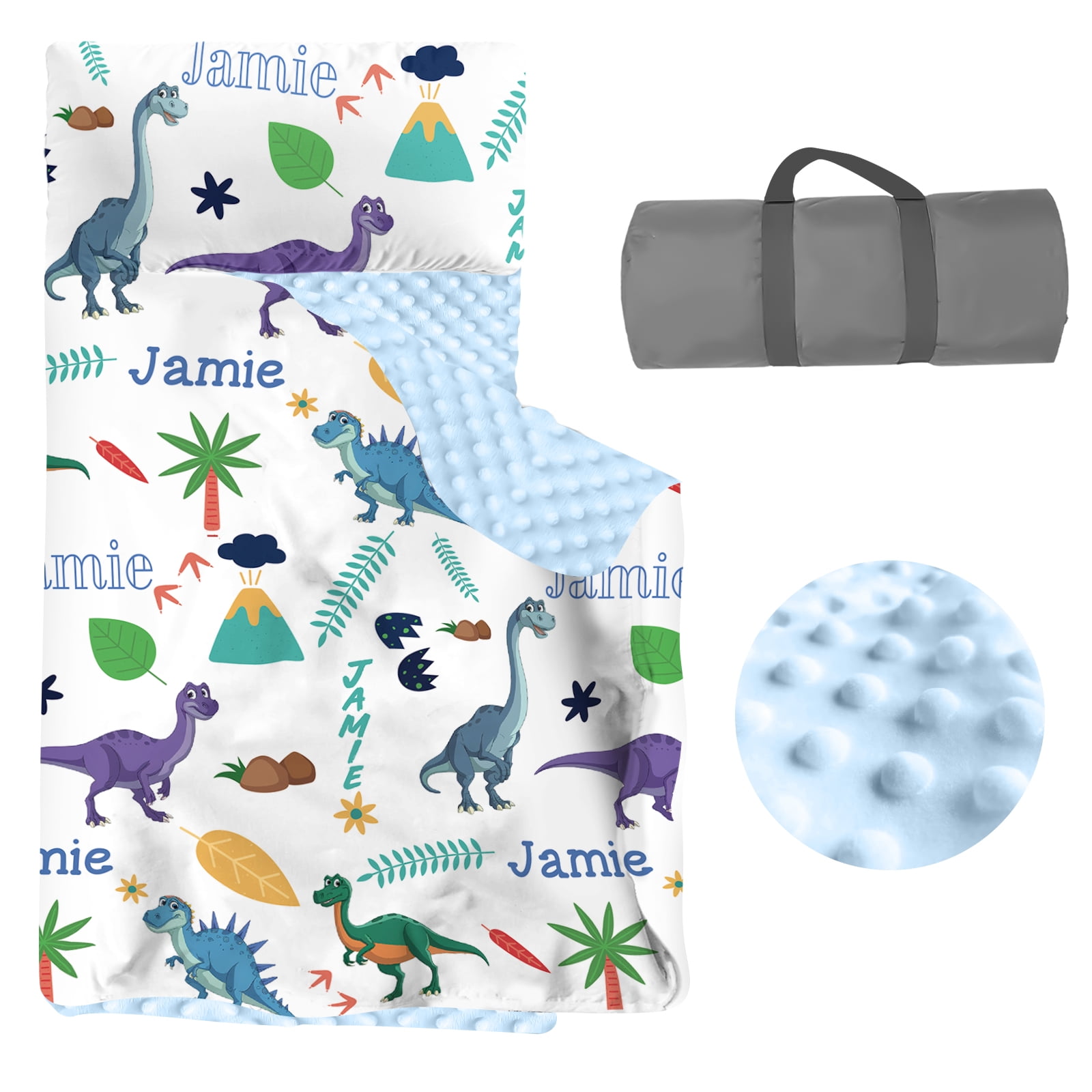 Toddler Nap Mat with Pillow and Blanket, Personalized Name Toddler ...