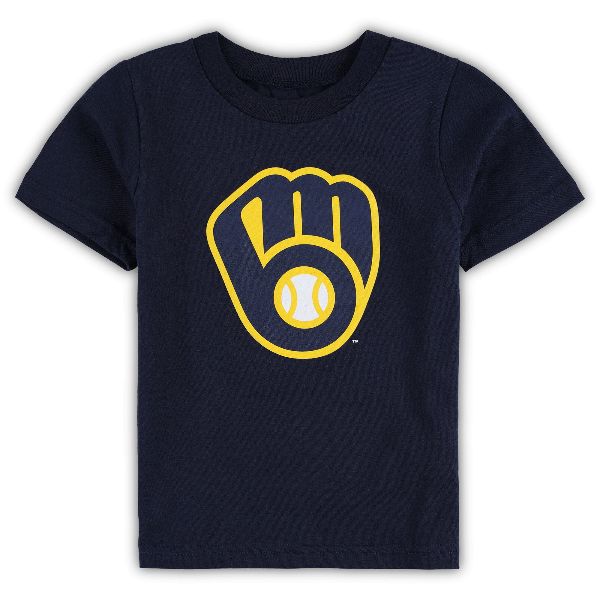 Toddler Navy Milwaukee Brewers Team Crew Primary Logo T-Shirt - Walmart.com