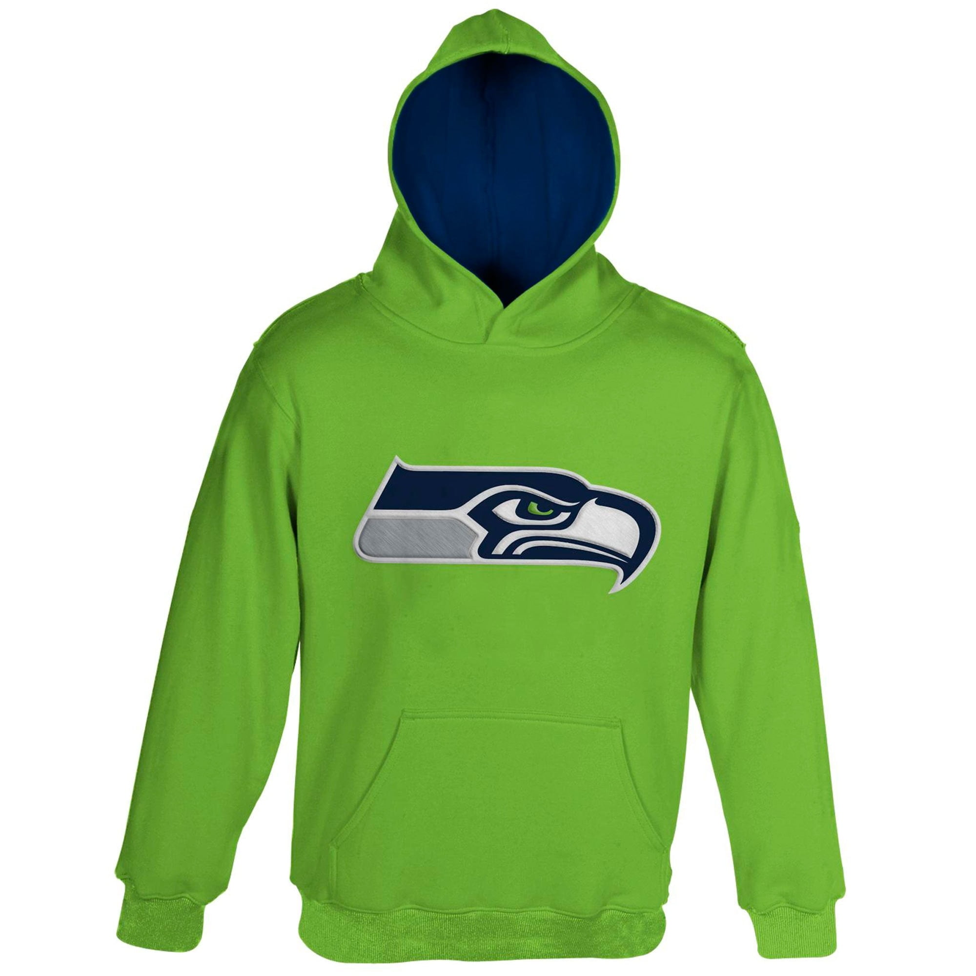 Toddler Neon Green Seattle Seahawks Fan Gear Primary Logo Pullover ...