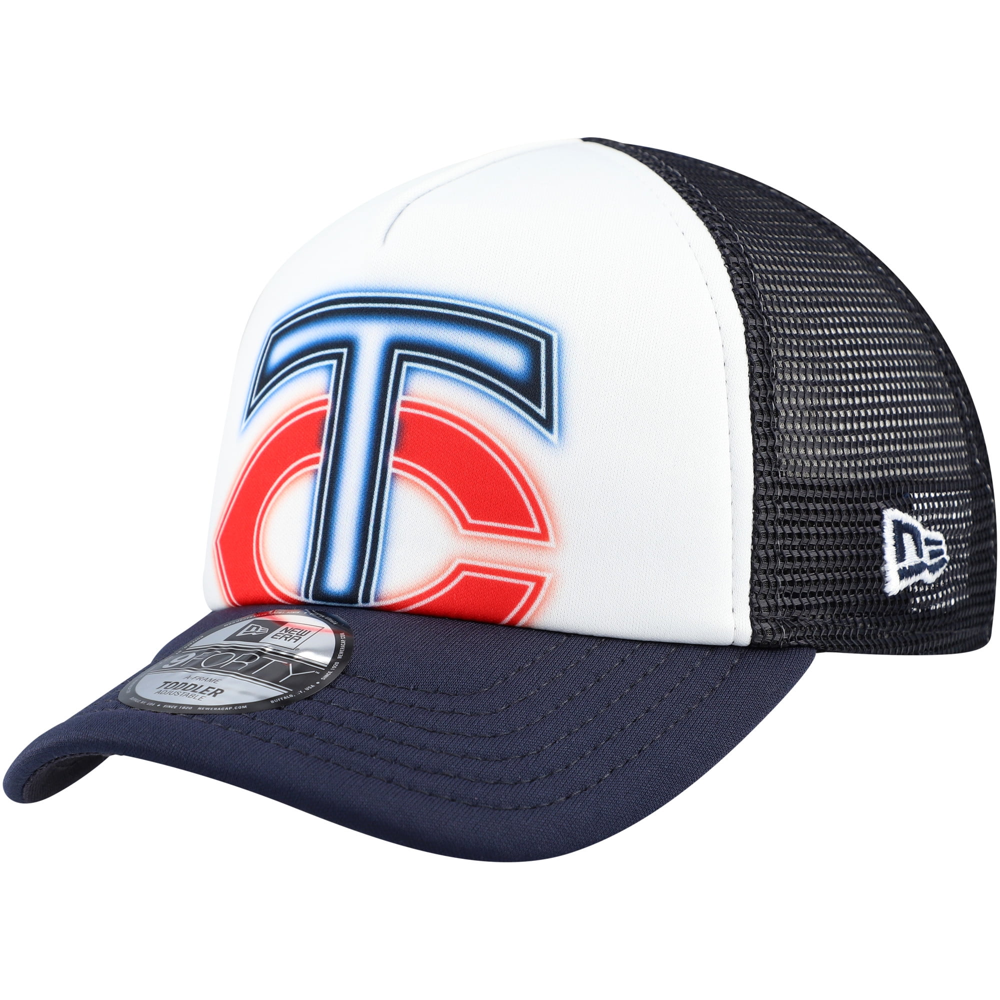 Toddler New Era White/Navy Minnesota Twins Painted A-Frame 9FORTY ...