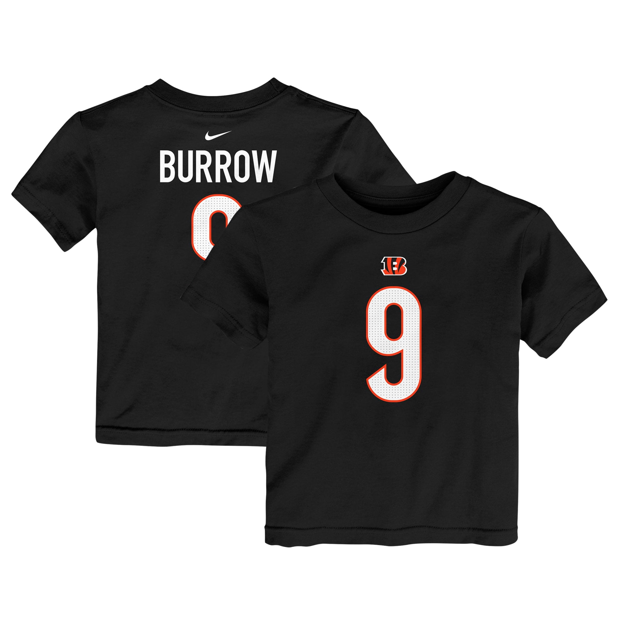 Toddler Nike Joe Burrow Black Cincinnati Bengals Player Name & Number T ...