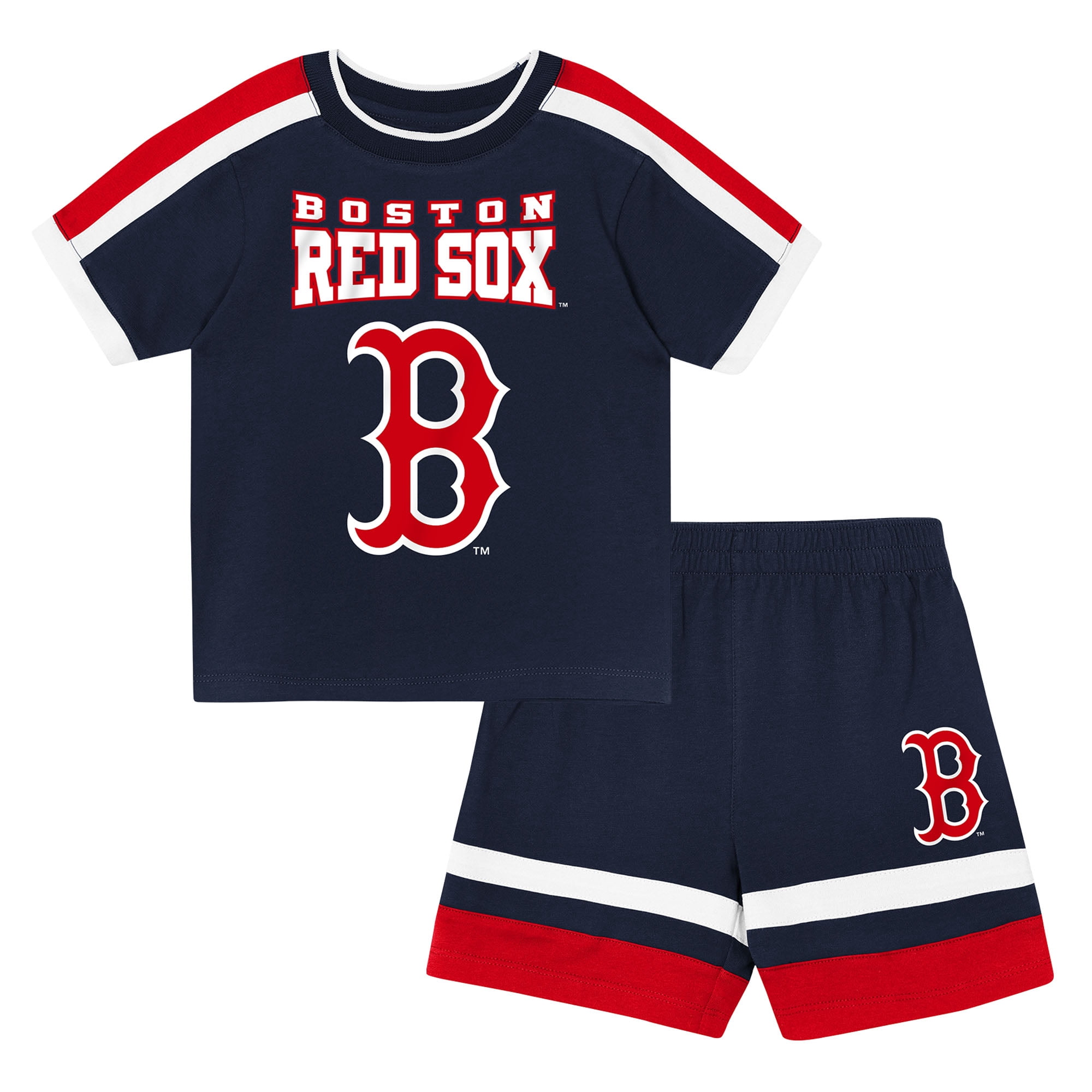 Toddler Outerstuff Navy Boston Red Sox Ground Ball T-Shirt & Shorts Set ...