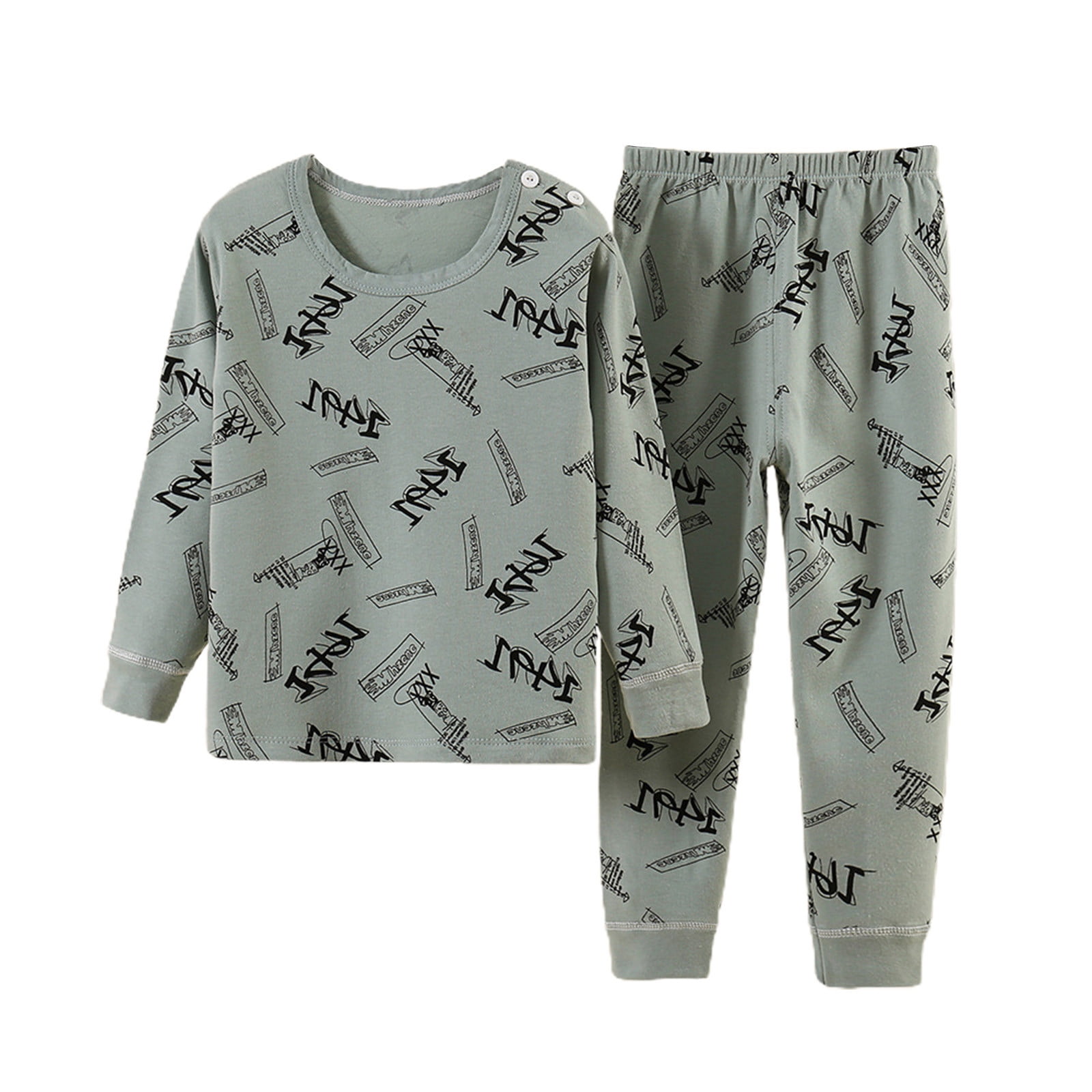 Toddler Pajamas Girls Boys 2 To 12 Years Old German Velvet Thermal ...