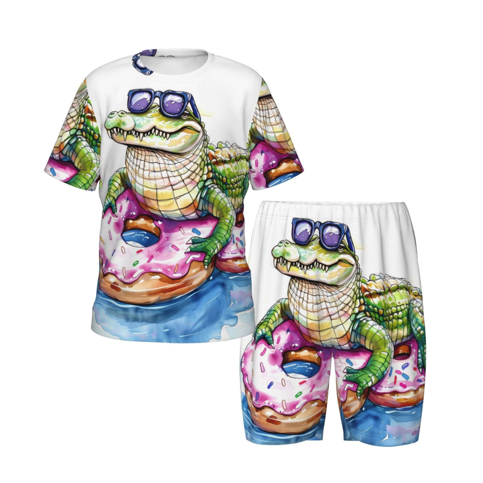 Toddler Pajamas Set - Alligator Donut Pool Float 2 pcs Short Baby Kids ...