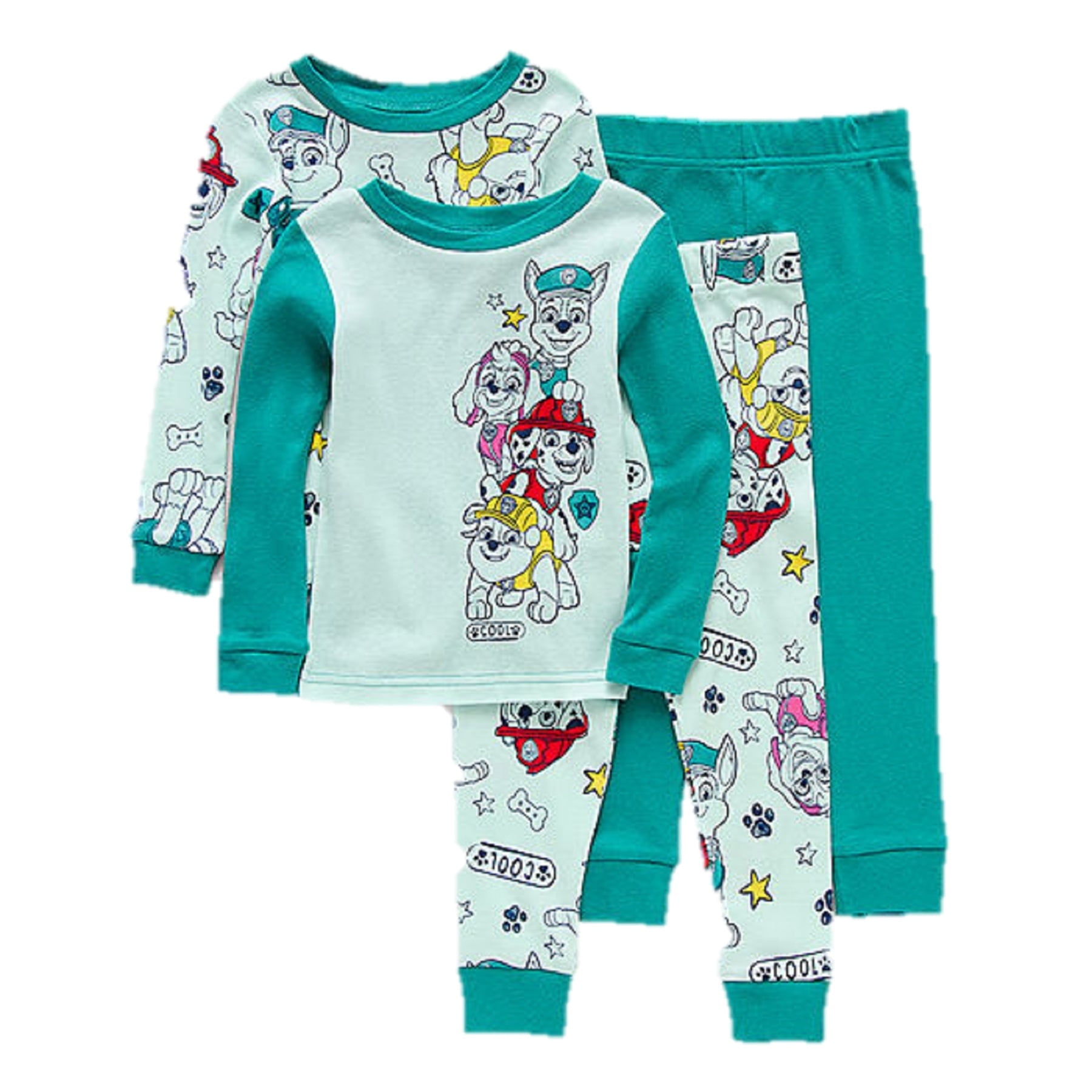 Toddler Paw Patrol "Cool Patrol" Character Pajama Set, 4-Piece, 3T ...