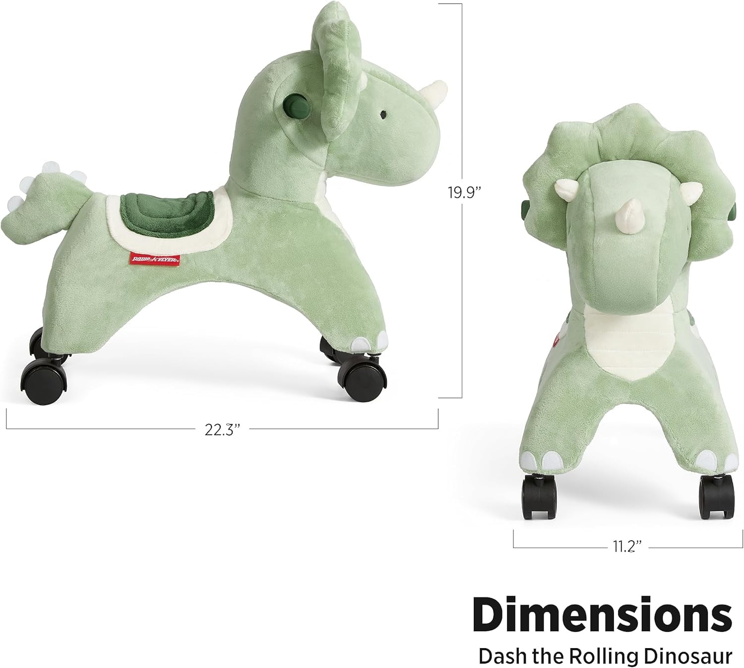 Toddler Plush Animal Ride-On Toy – Soft Stuffed Rolling Ride for Kids ...