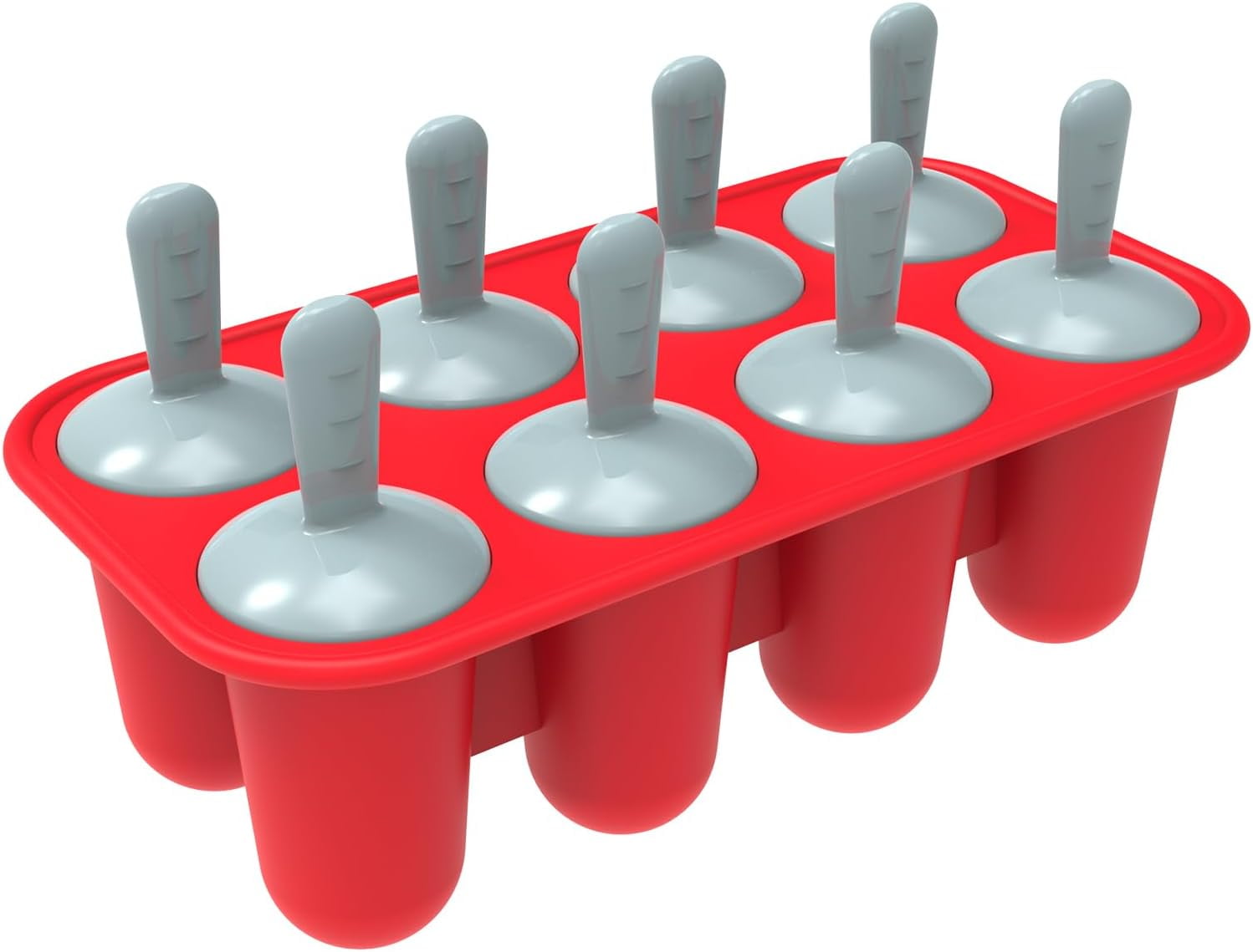 Toddler Popsicles Molds, 8-Cavity Silicone Ice Popsicle Maker, Ice Pop ...