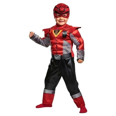 Child's Boy's Power Rangers Beast Morphers Red Ranger Costume Toddler ...