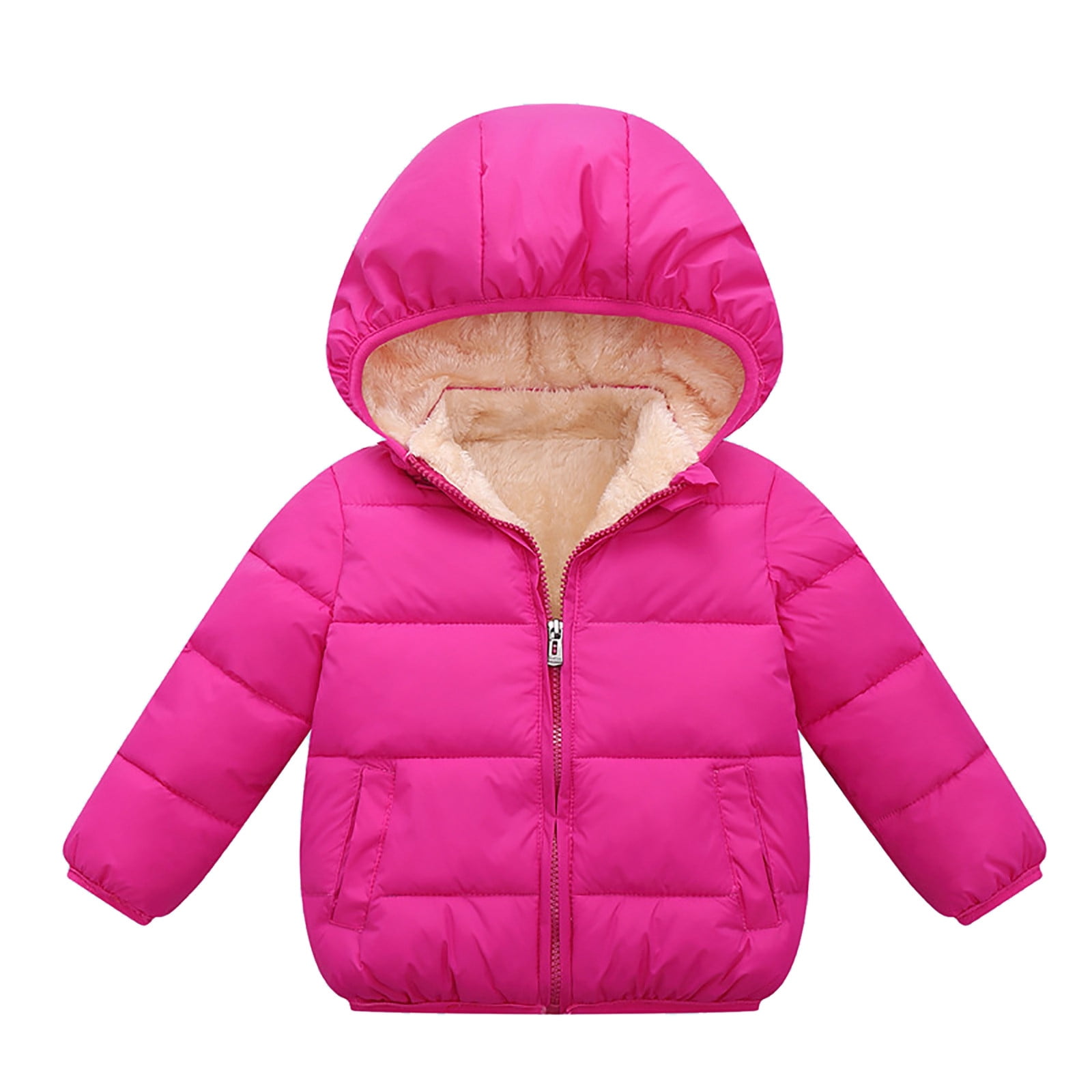 Toddler Puffer Coat Baby Girls Winter Coat Cute Bear Hooded Jacket ...