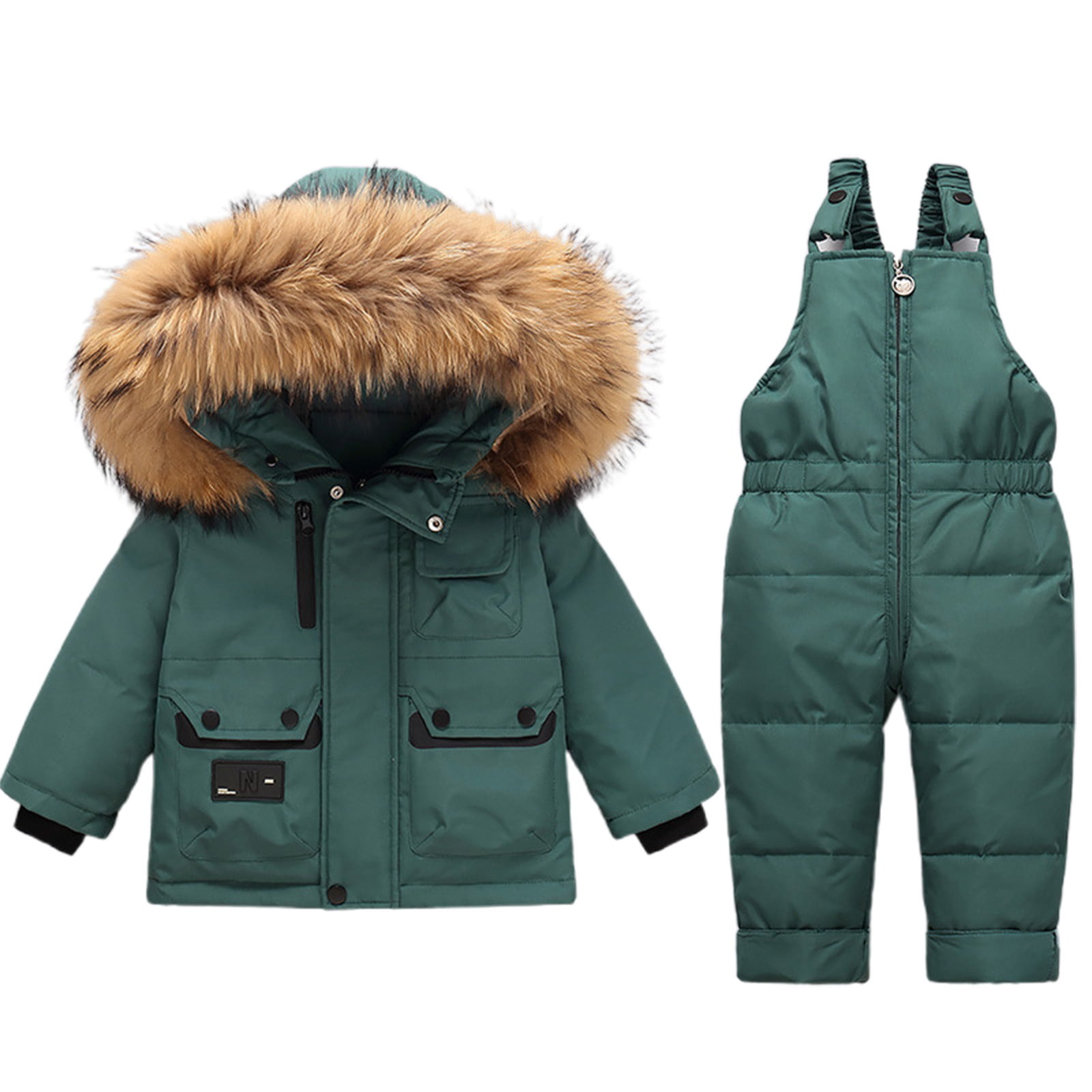 Toddler Puffer Down Jacket & Snow Bib Pants, Toddler Puffer Down Jacket ...