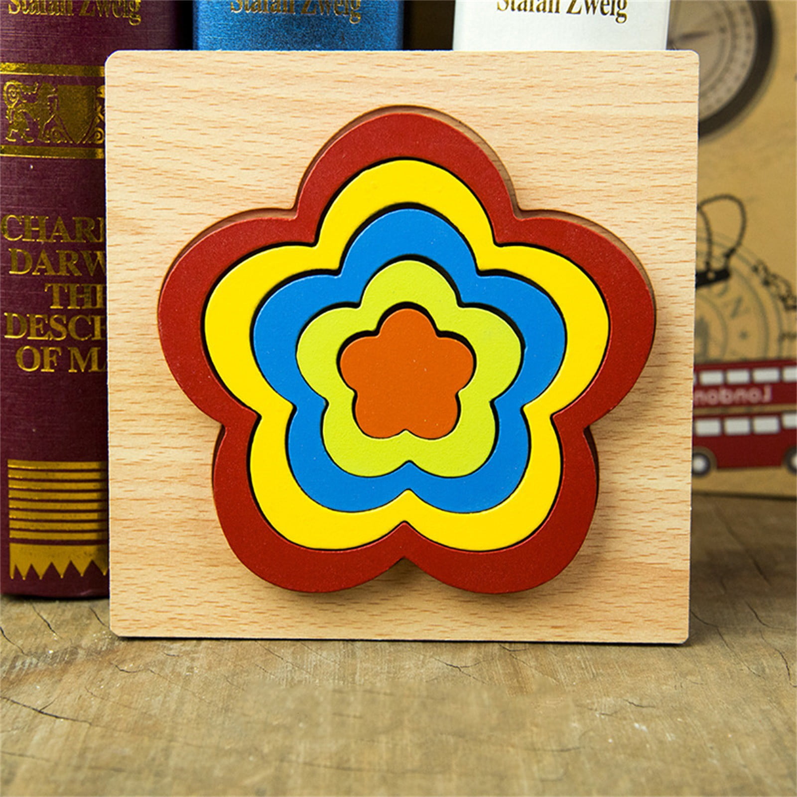 Toddler Puzzles Montessori Toy Wooden Shape Sorting Puzzle Sensory Toy ...
