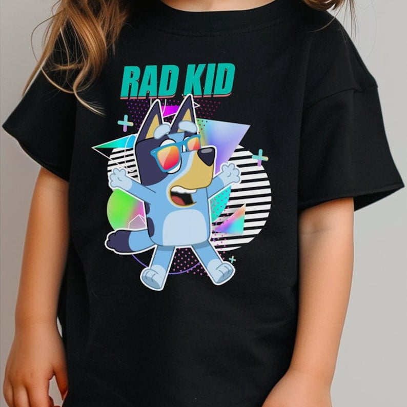 Toddler Rad Kid Bluey, Bandit Shirt, Bluey Shirt, Bandit Heeler, Gift ...