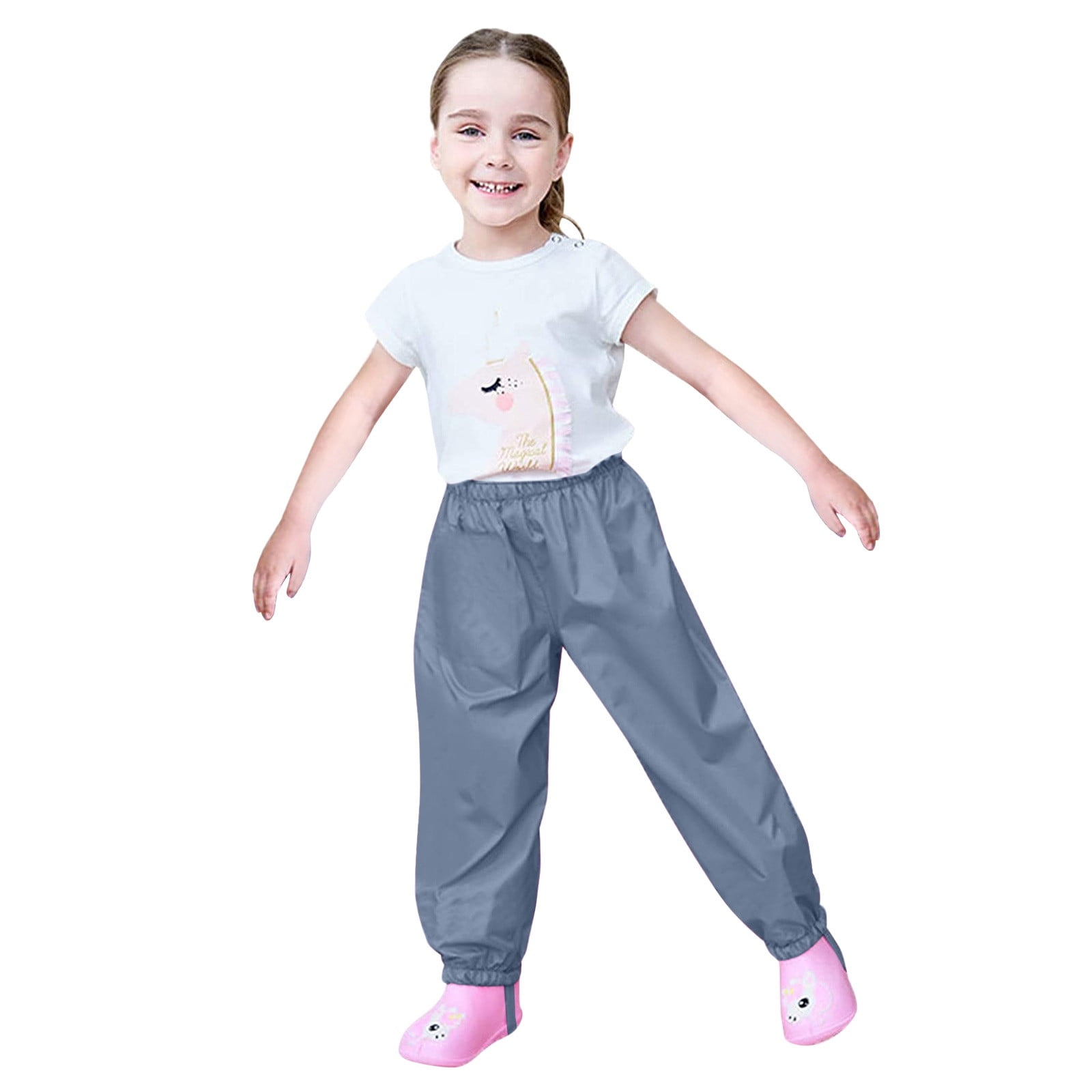 Toddler Rain Pants Waterproof Unisex Rain Wear Mud Proof Lightweight ...