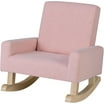 Costway Kids Rocker Chair, Velvet Upholstered Armchair for Nursery ...