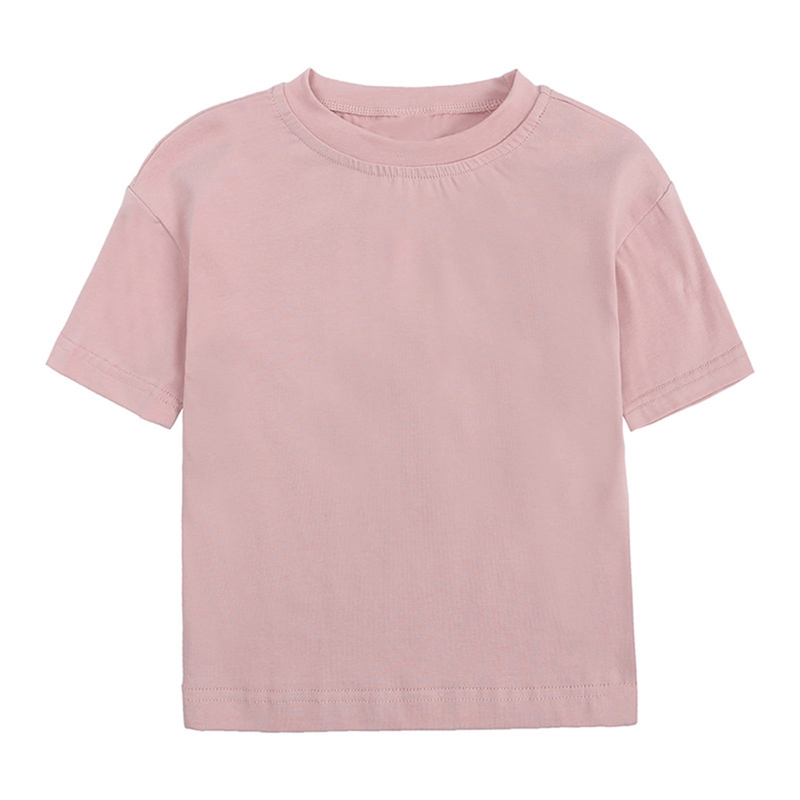 Toddler School Clothes Pink Clothes for Girls Round Neck Girls Summer ...