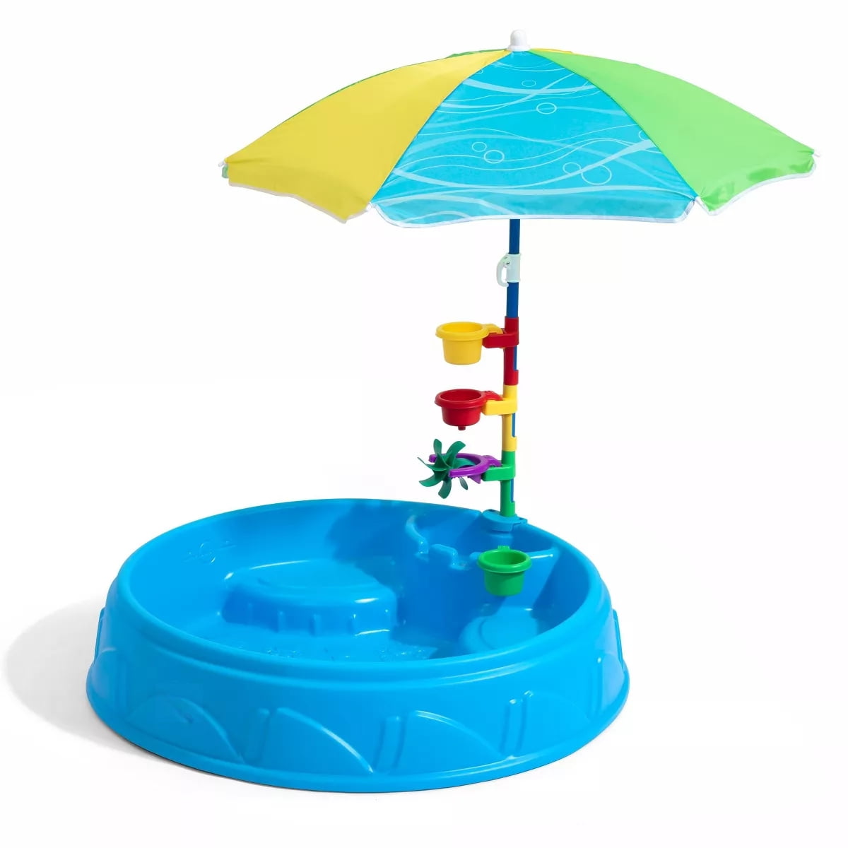 Toddler Shade Pool with Attached Wheel & Umbrella - Outdoor Water Play ...