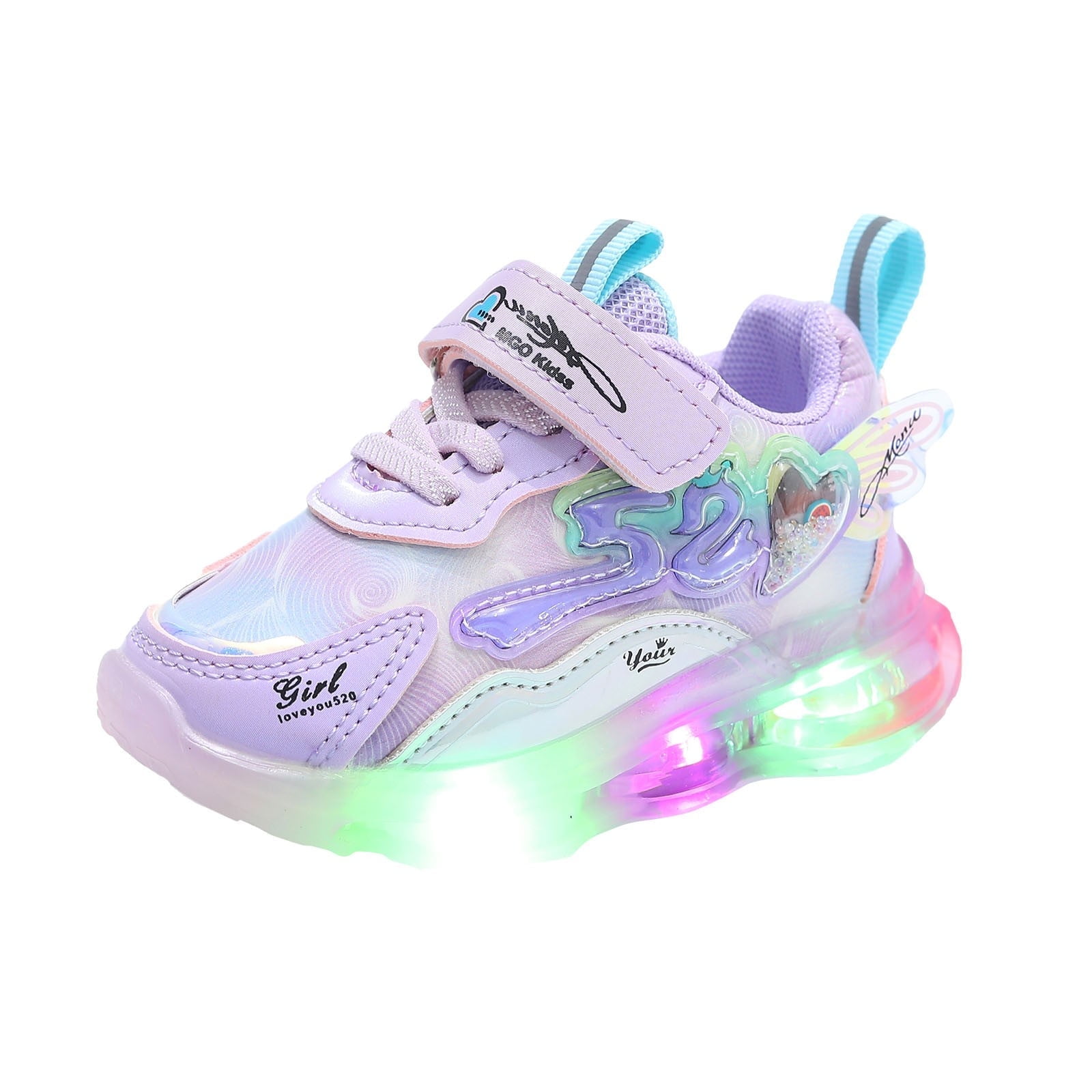 Toddler Shoes Girl Led Light Up Shoes Walking Shoes Casual Shoes Girls ...