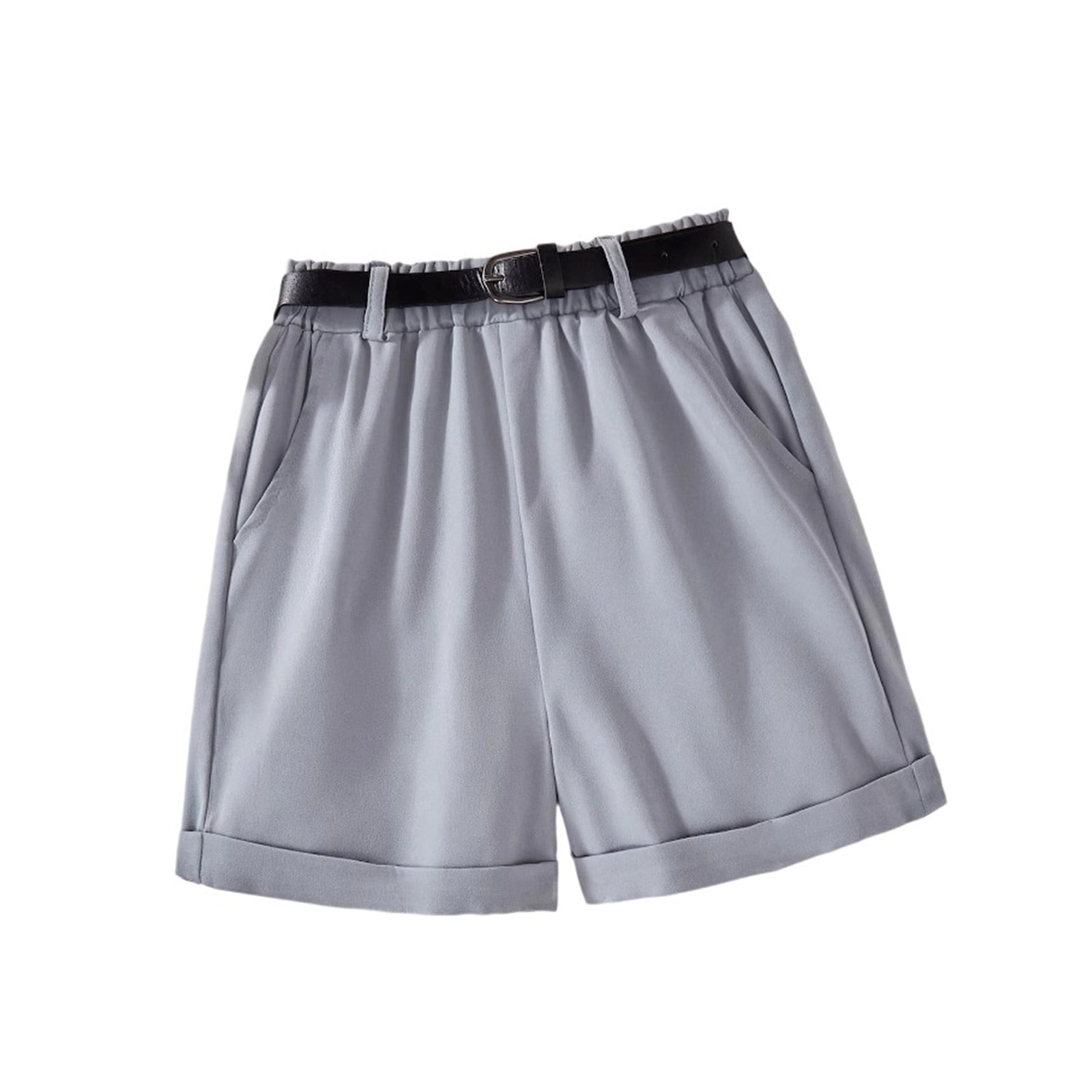 Toddler Shorts High Waisted Rolled Edge Wide Leg Pants With Pockets ...