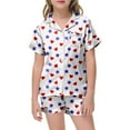 Toddler Silk Pjs for Girls Valentines Day Pajama Short Sleeve Heart ...